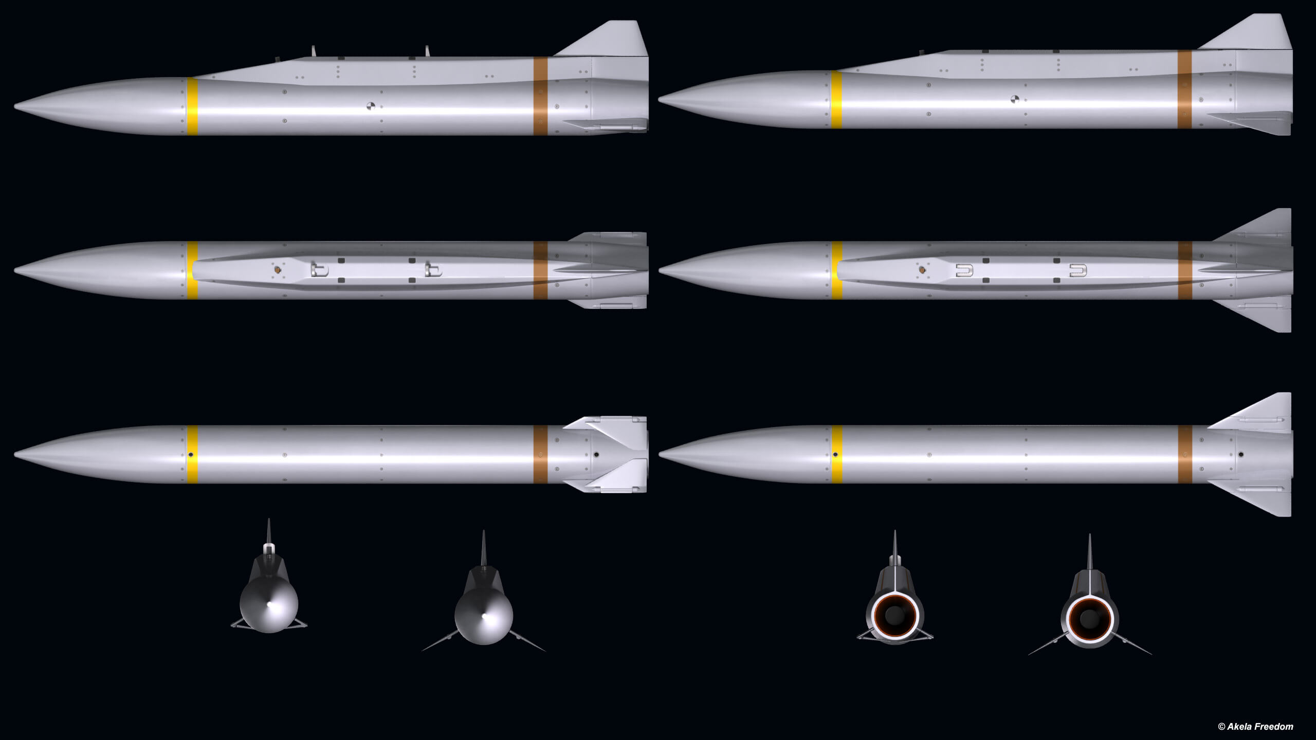 AGM-131 Sram II 3D Model by Akela Freedom