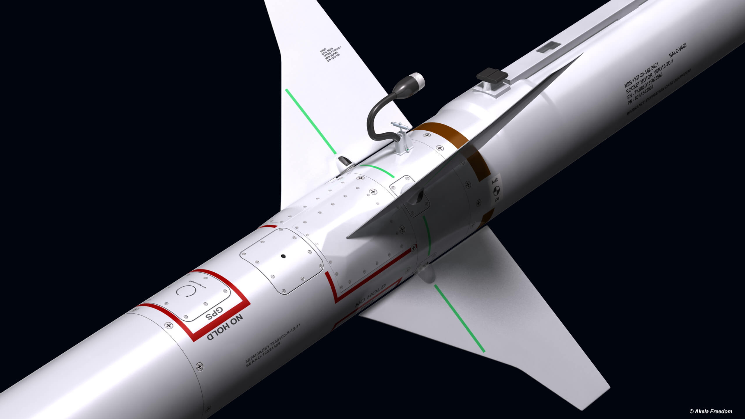 AGM-88E Missile 3D Model by Akela Freedom