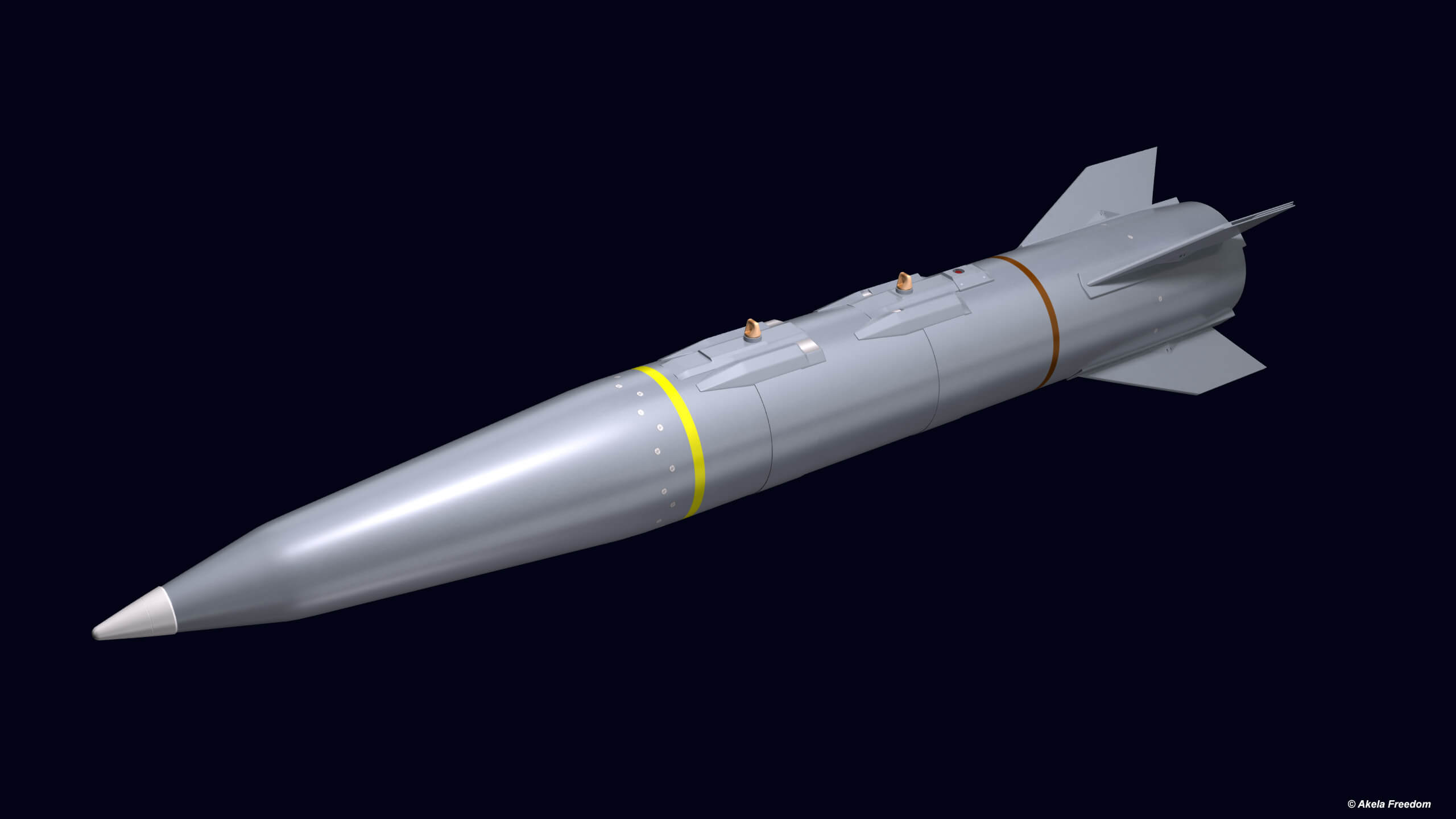 Air LORA Missile - 3D Model by Akela Freedom