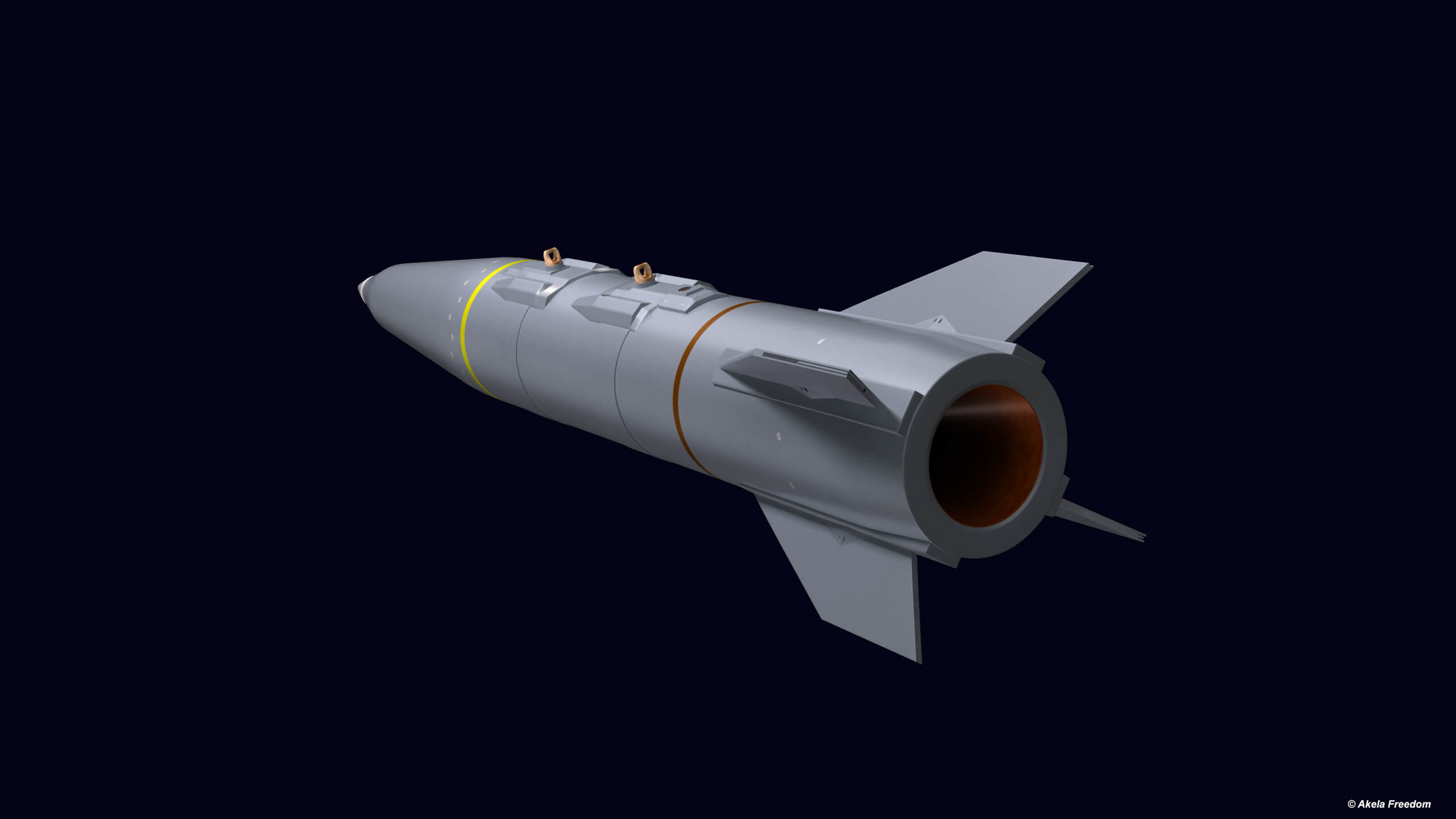 Air LORA Missile - 3D Model by Akela Freedom