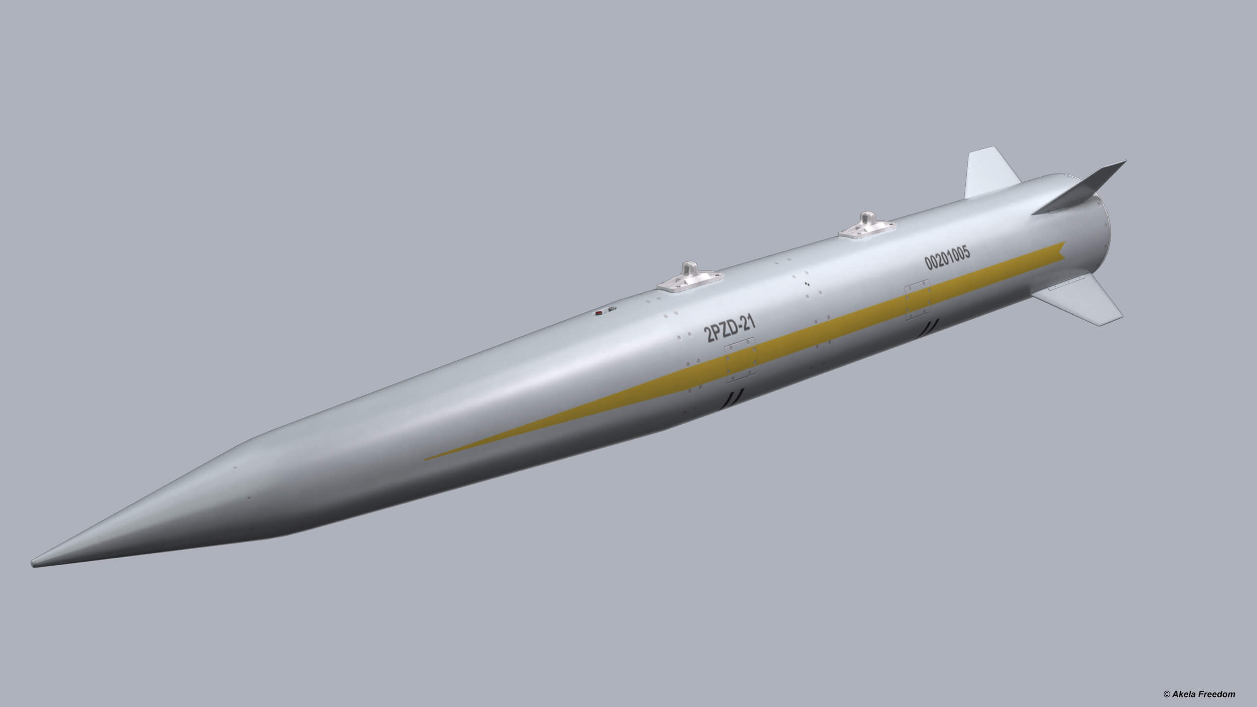 ALBM 2PZD-21 Missile 3D Model by Akela Freedom