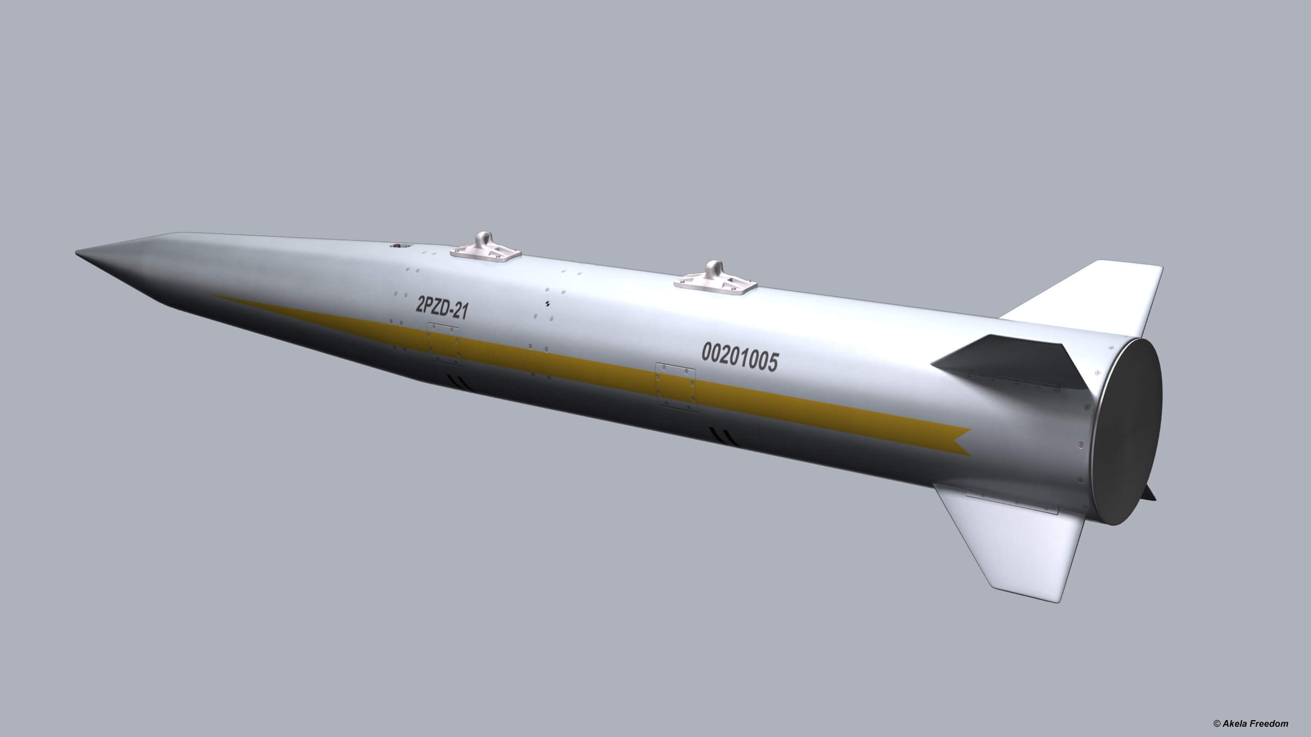 ALBM 2PZD-21 Missile 3D Model by Akela Freedom