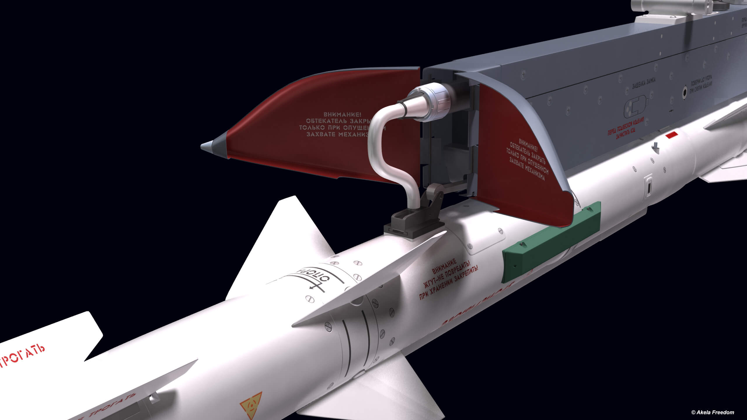APU-60-I Launcher for R-60 Missile 3D Model by Akela Freedom