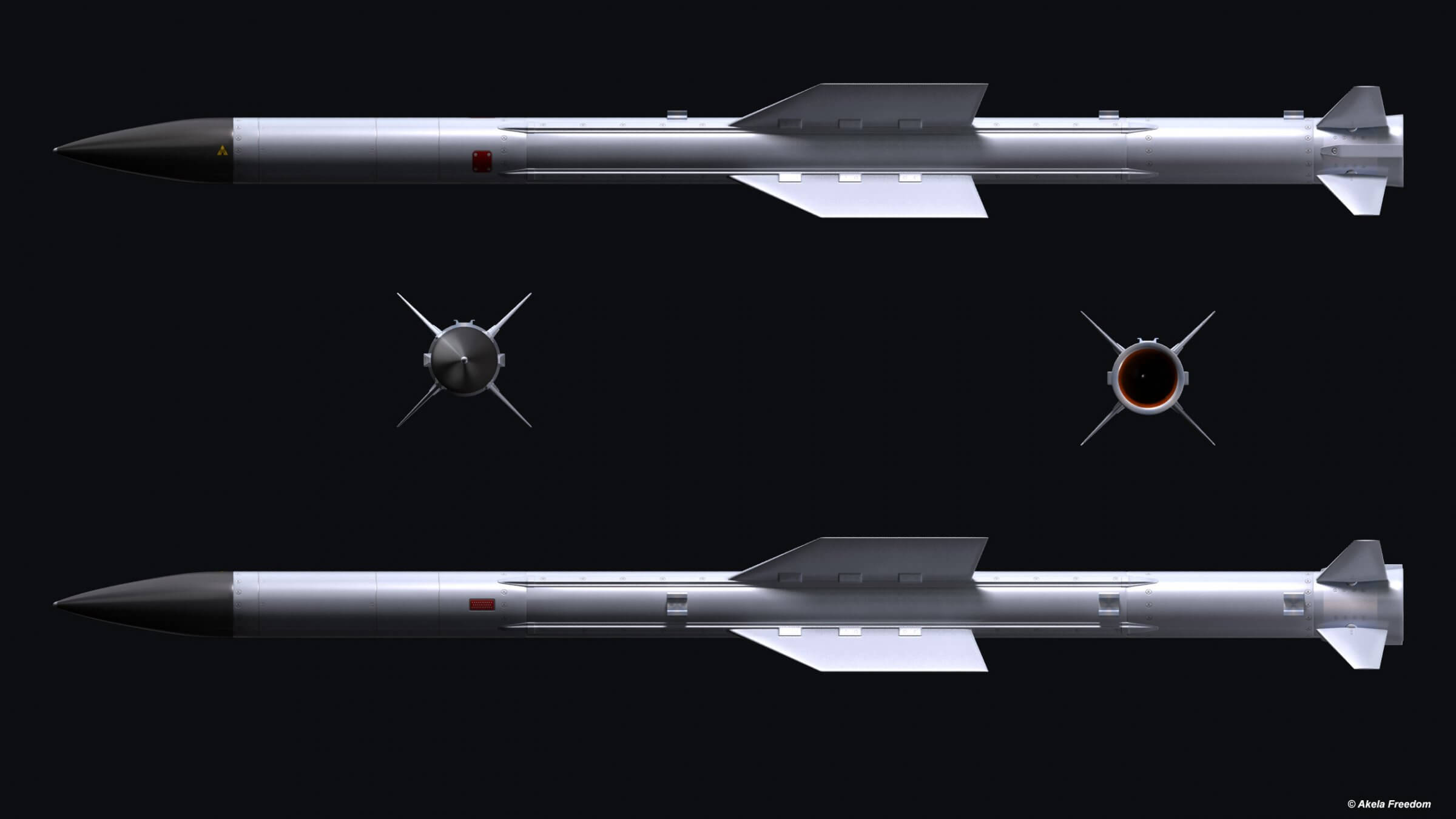 Astra Mk1 Missile - 3D Model by Akela Freedom