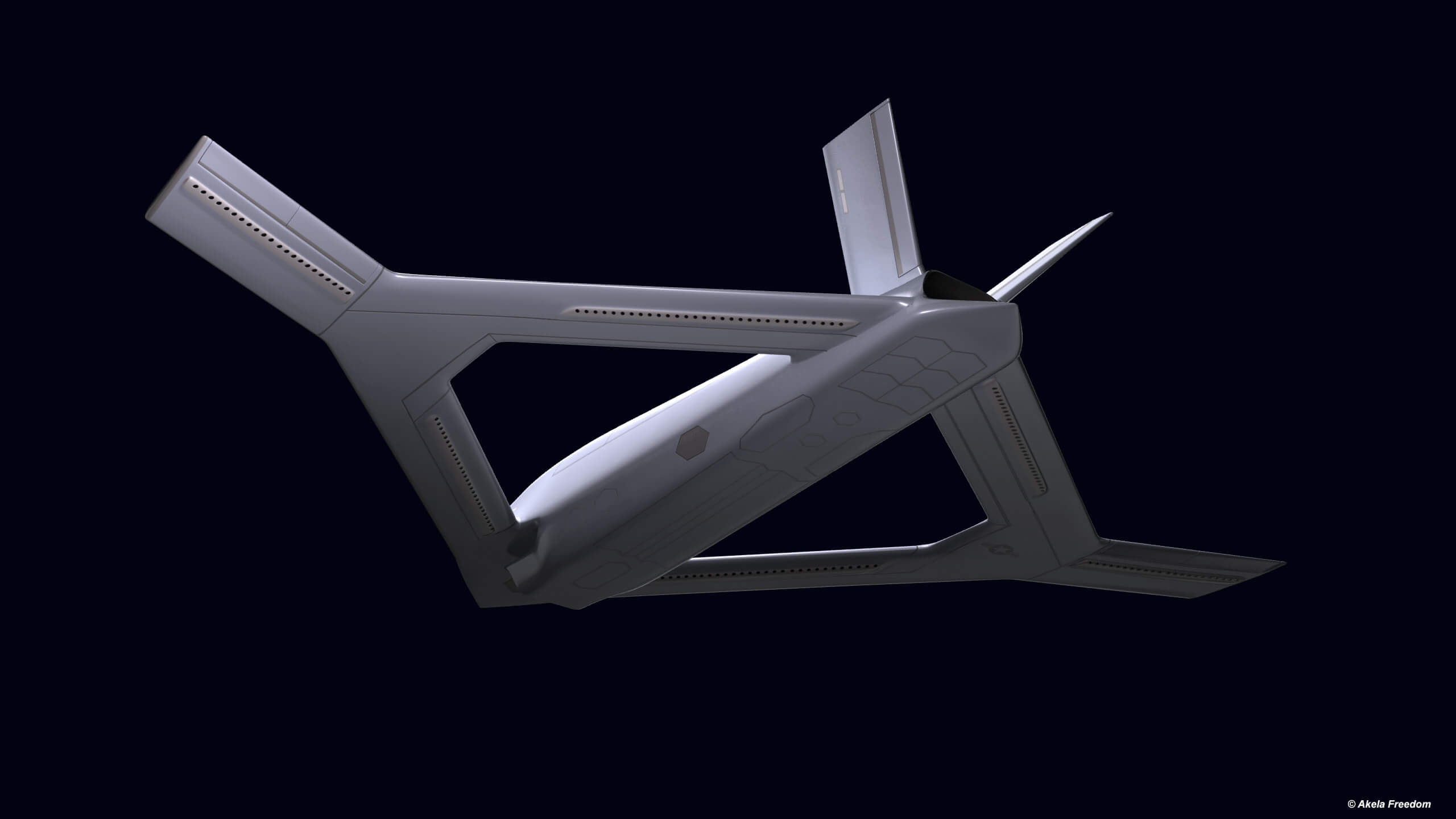 Aurora Crane UCAV - 3D Model by Akela Freedom