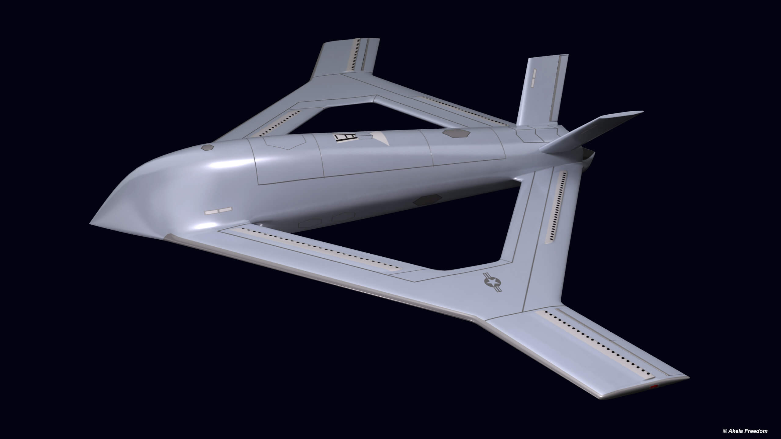 Aurora Crane UCAV - 3D Model by Akela Freedom
