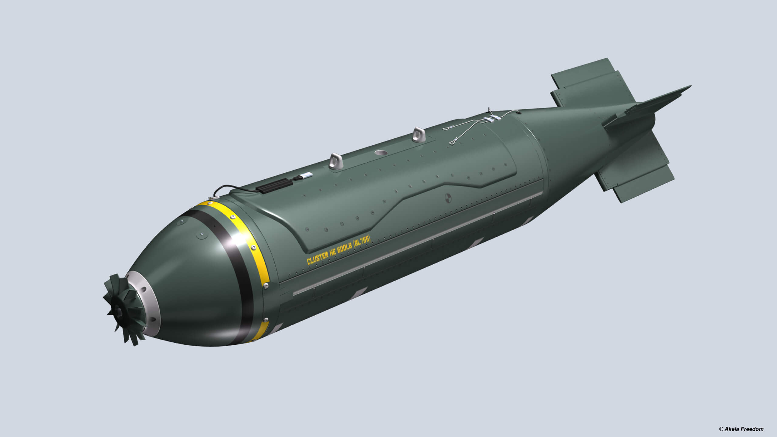 BL755 Cluster Bomb - 3D Model by Akela Freedom