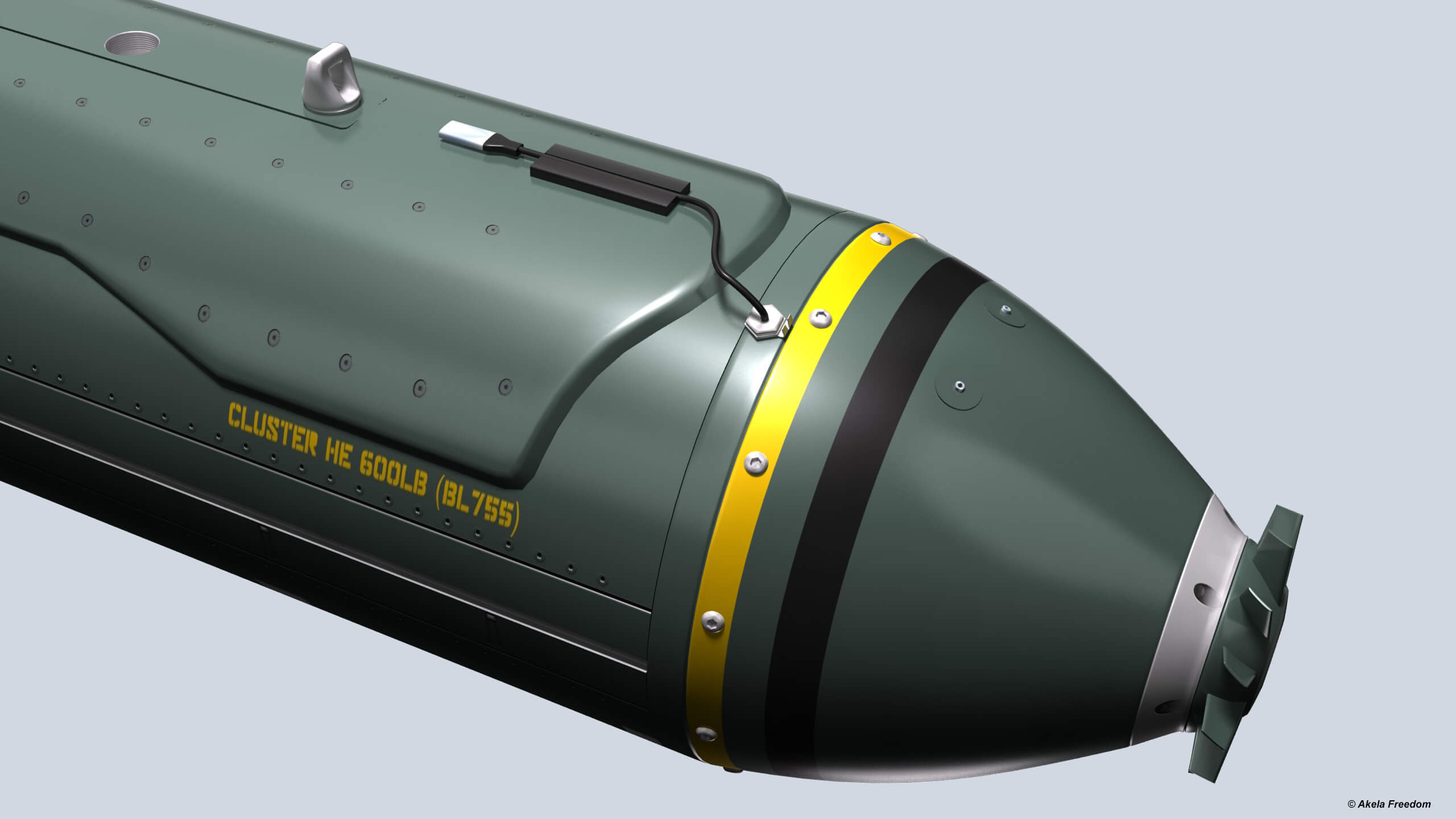 BL755 Cluster Bomb - 3D Model by Akela Freedom
