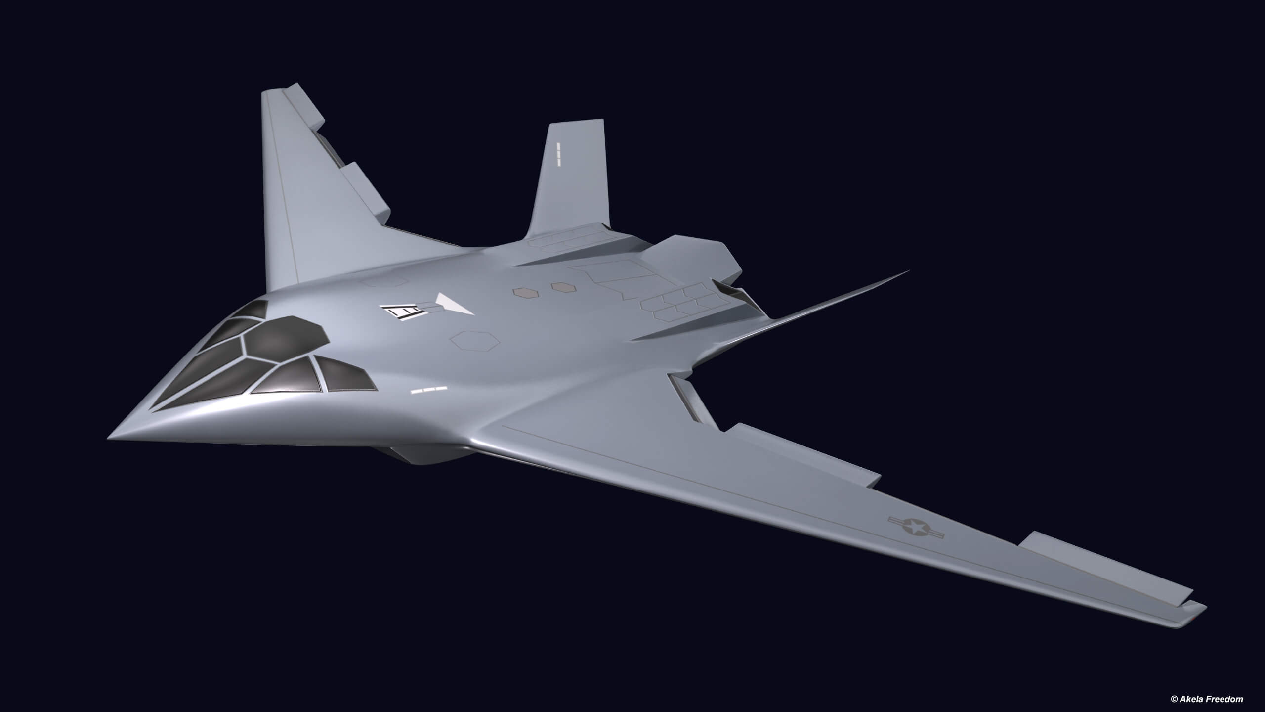 Boeing Blended Wing Body Concept - 3D Model by Akela Freedom