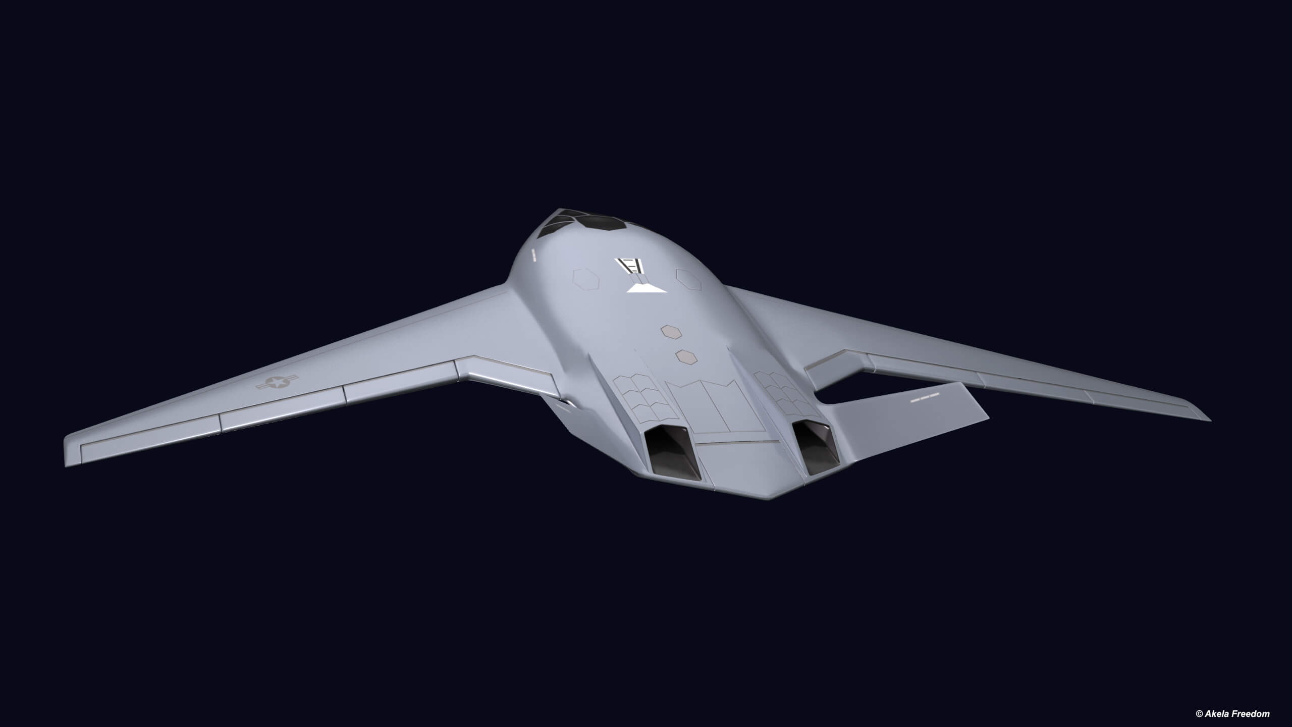 Boeing Blended Wing Body Concept - 3D Model by Akela Freedom
