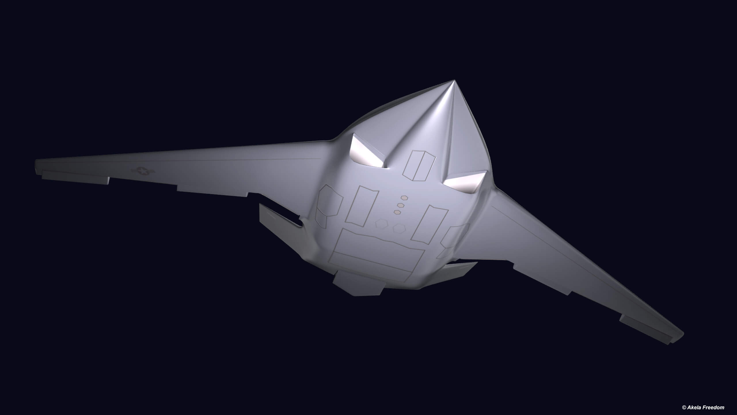 Boeing Blended Wing Body Concept - 3D Model by Akela Freedom