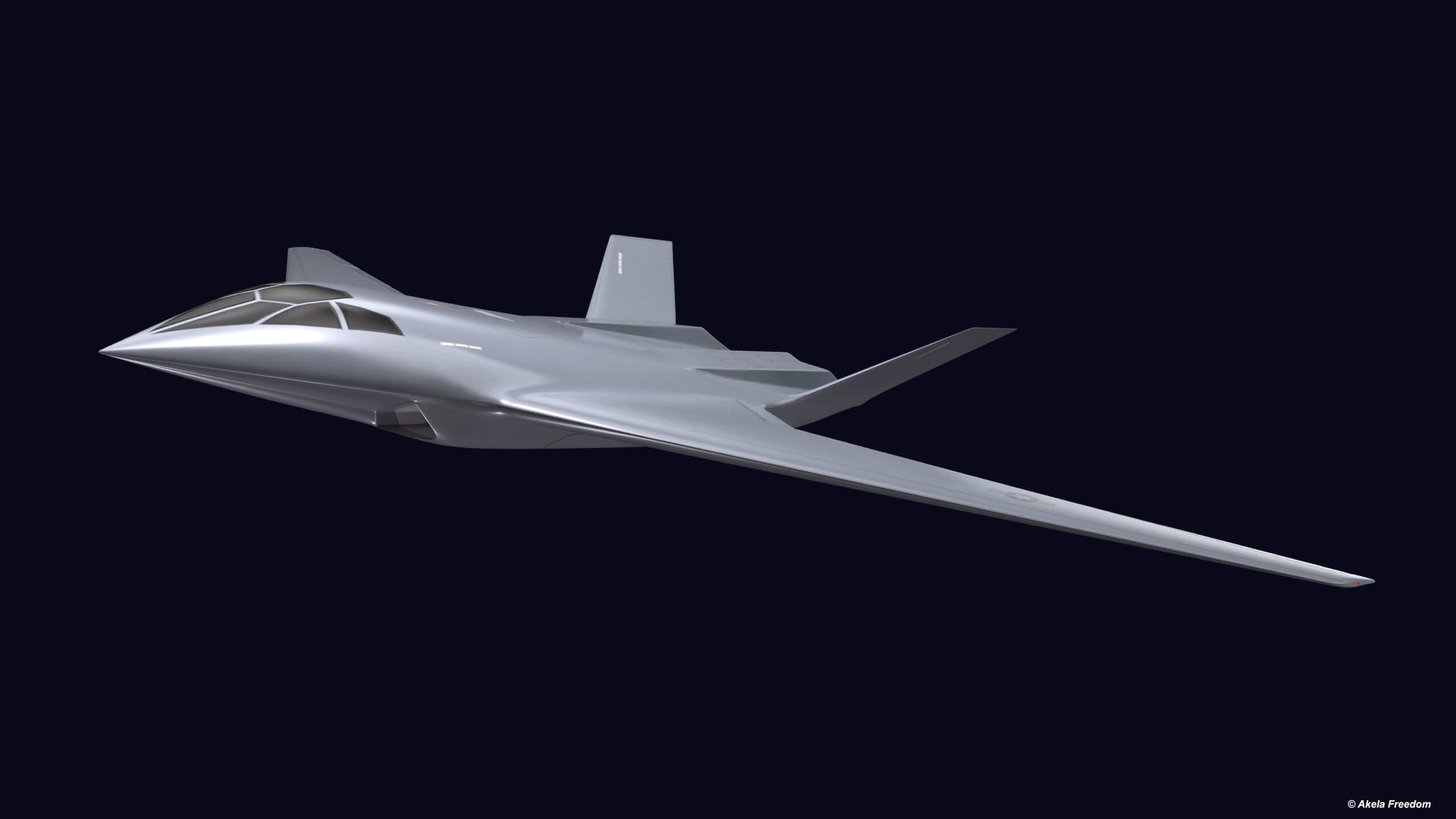 Boeing Blended Wing Body Concept - 3D Model by Akela Freedom