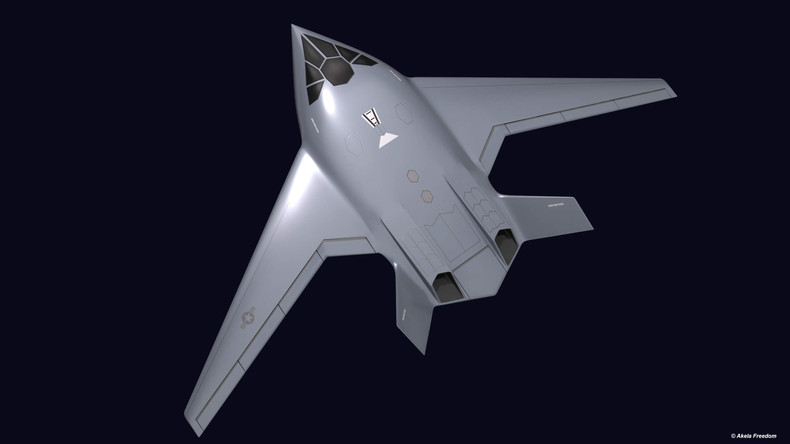 Boeing Blended Wing Body Concept - 3D Model by Akela Freedom