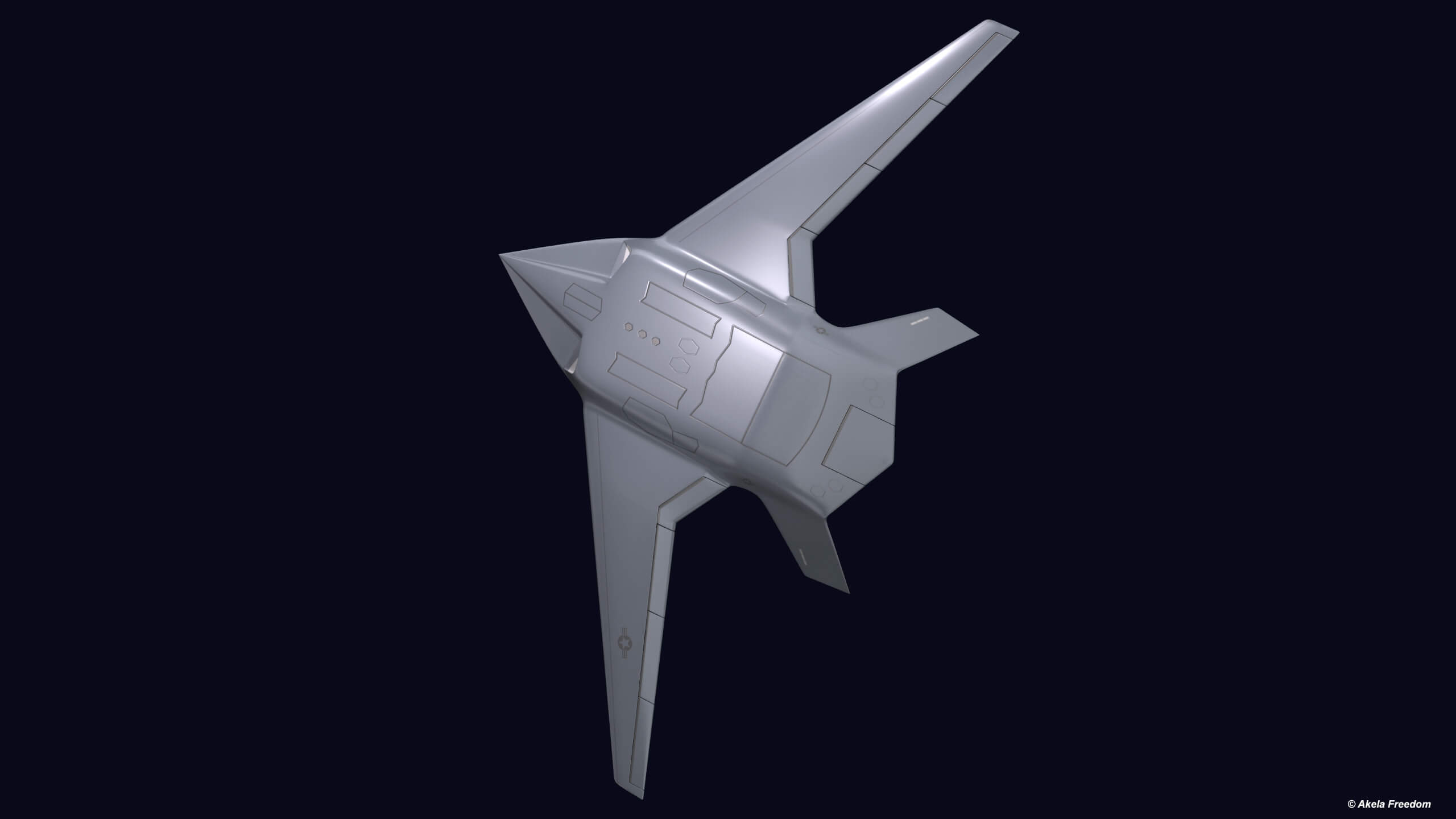 Boeing Blended Wing Body Concept - 3D Model by Akela Freedom