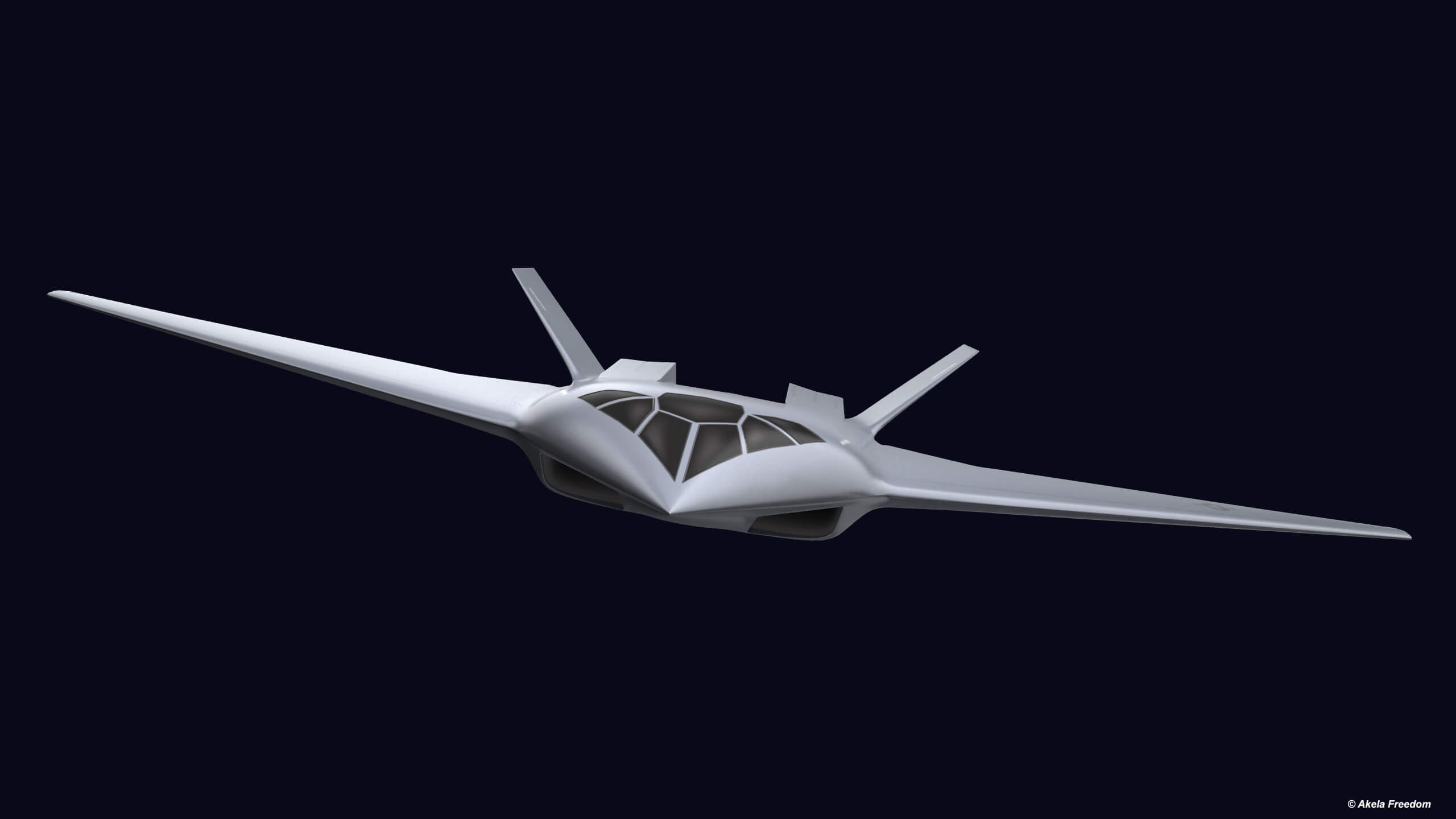 Boeing Blended Wing Body Concept - 3D Model by Akela Freedom