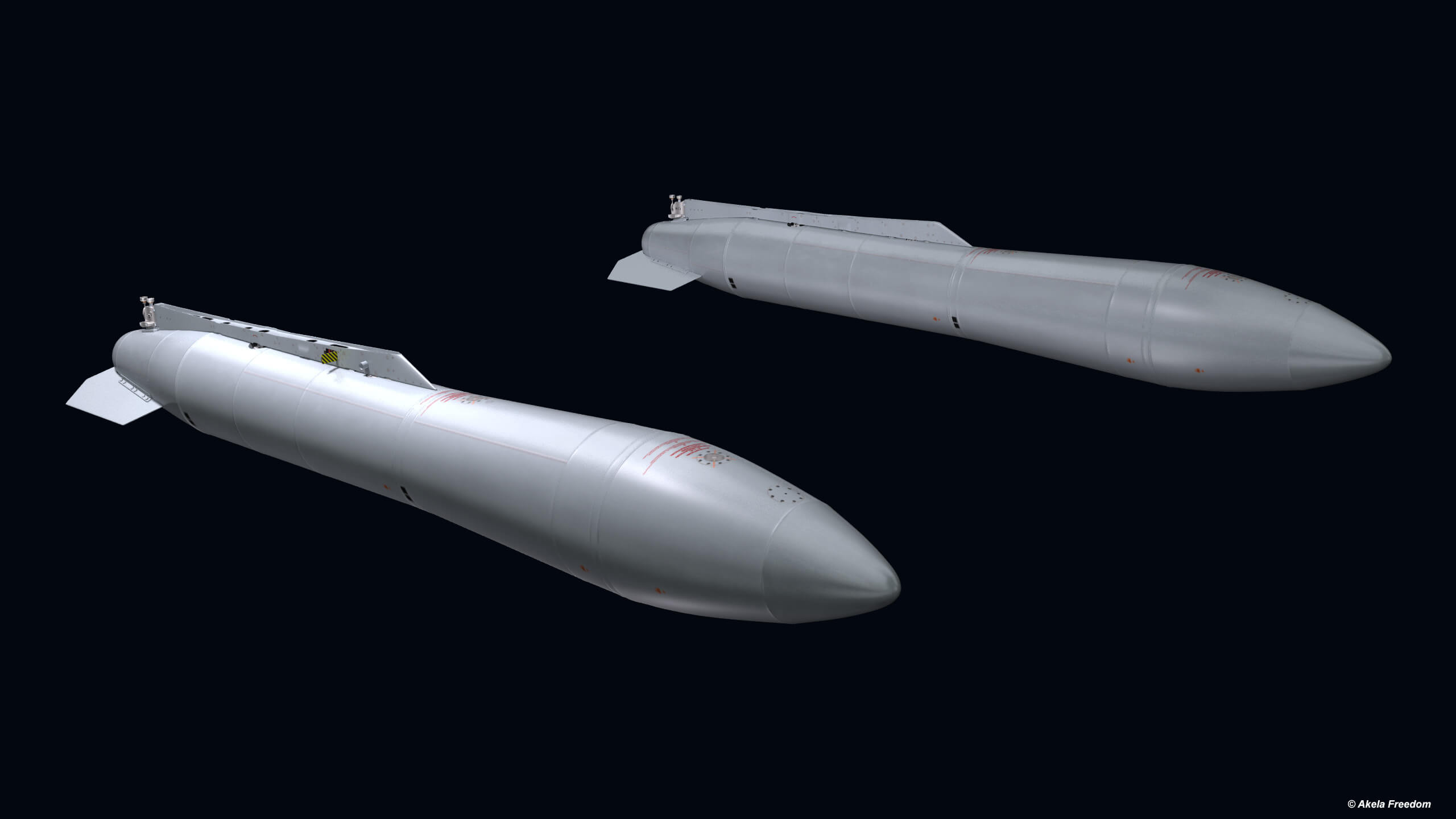 Fuel Tanks RPL-541-542 With Pylone for Mirage-2000 3D Model by Akela Freedom
