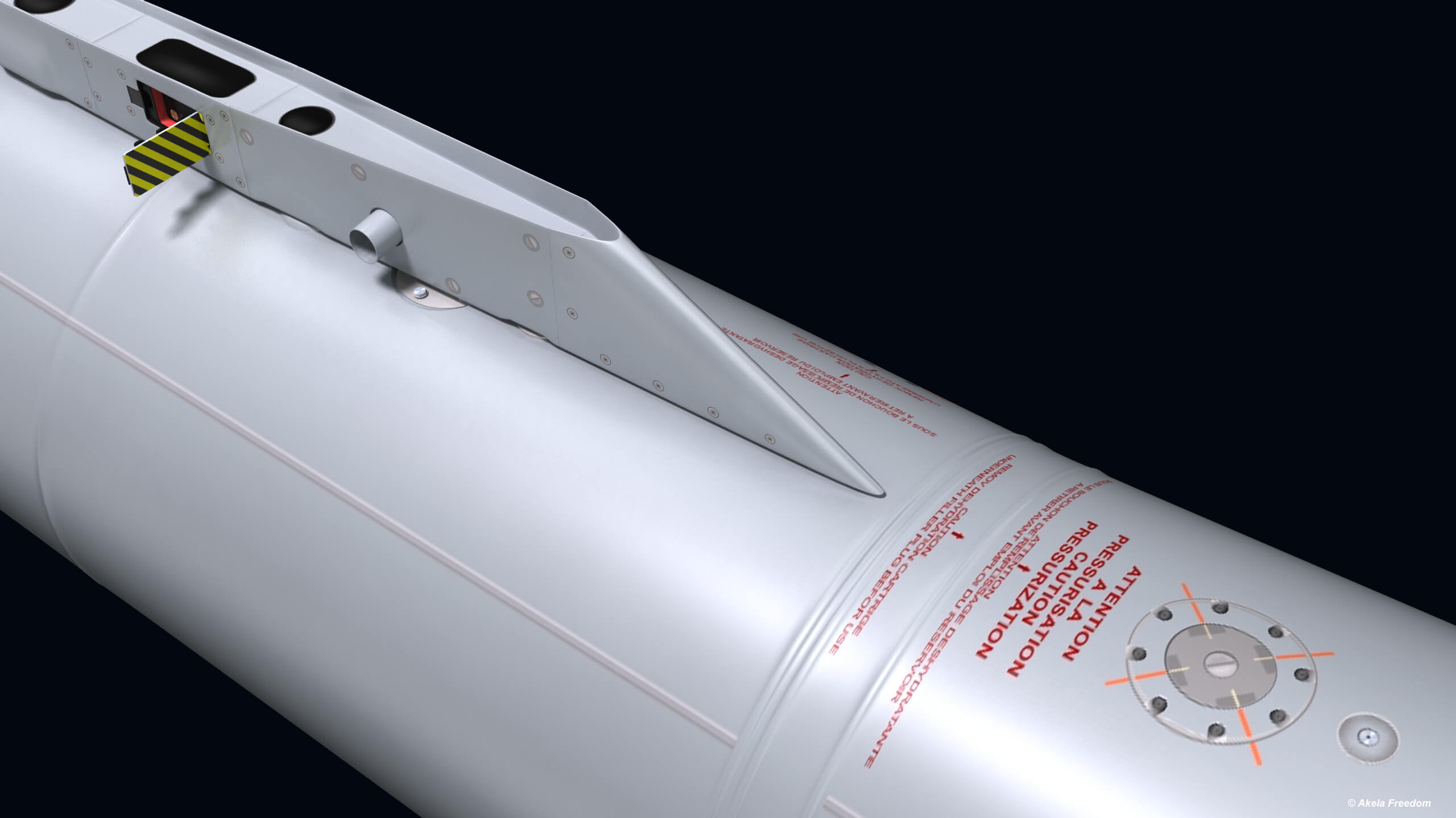 Fuel Tanks RPL-541-542 With Pylone for Mirage-2000 3D Model by Akela Freedom