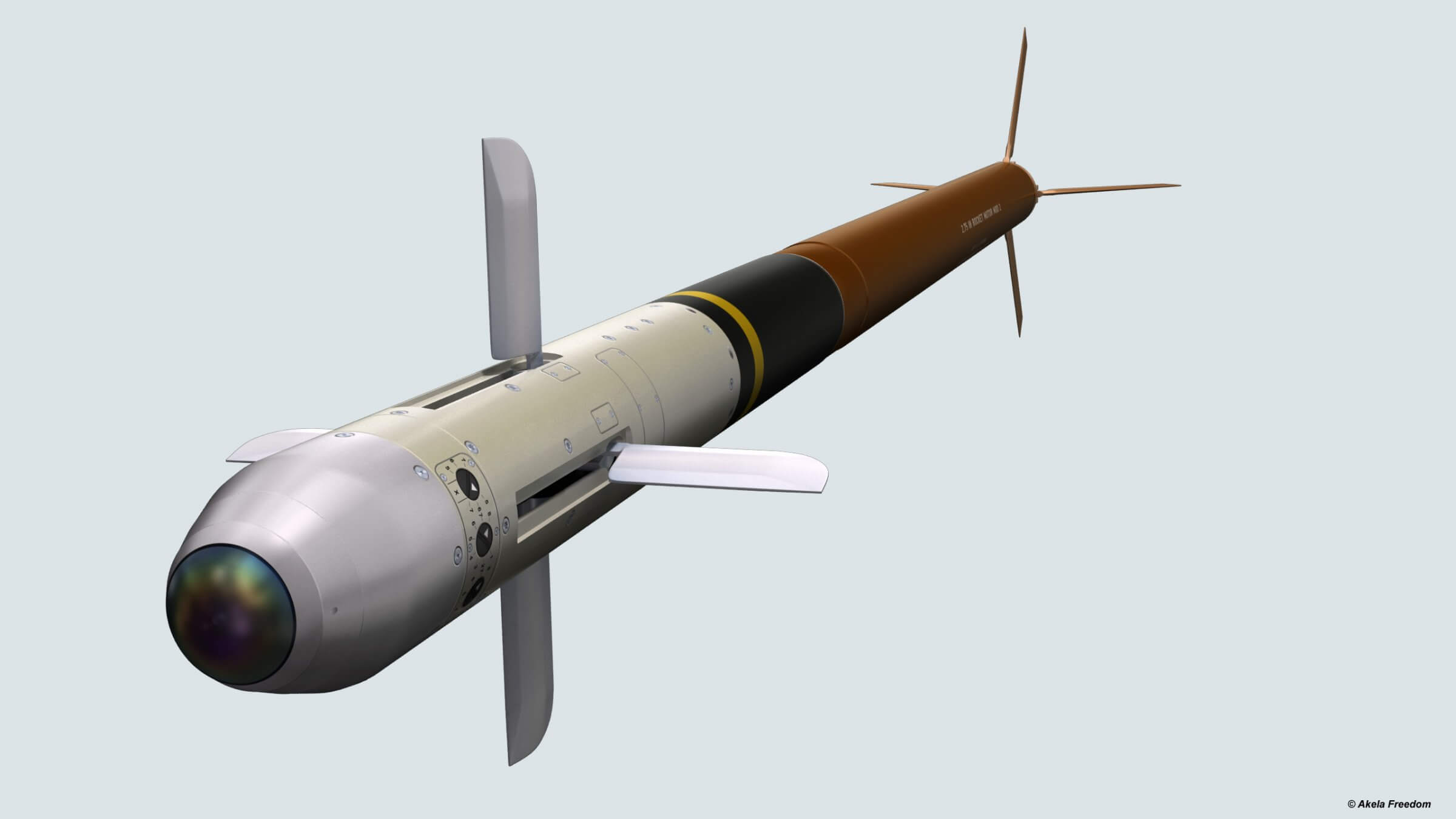 FZ275 LGR Laser Guided Rocket - 3D Model by Akela Freedom