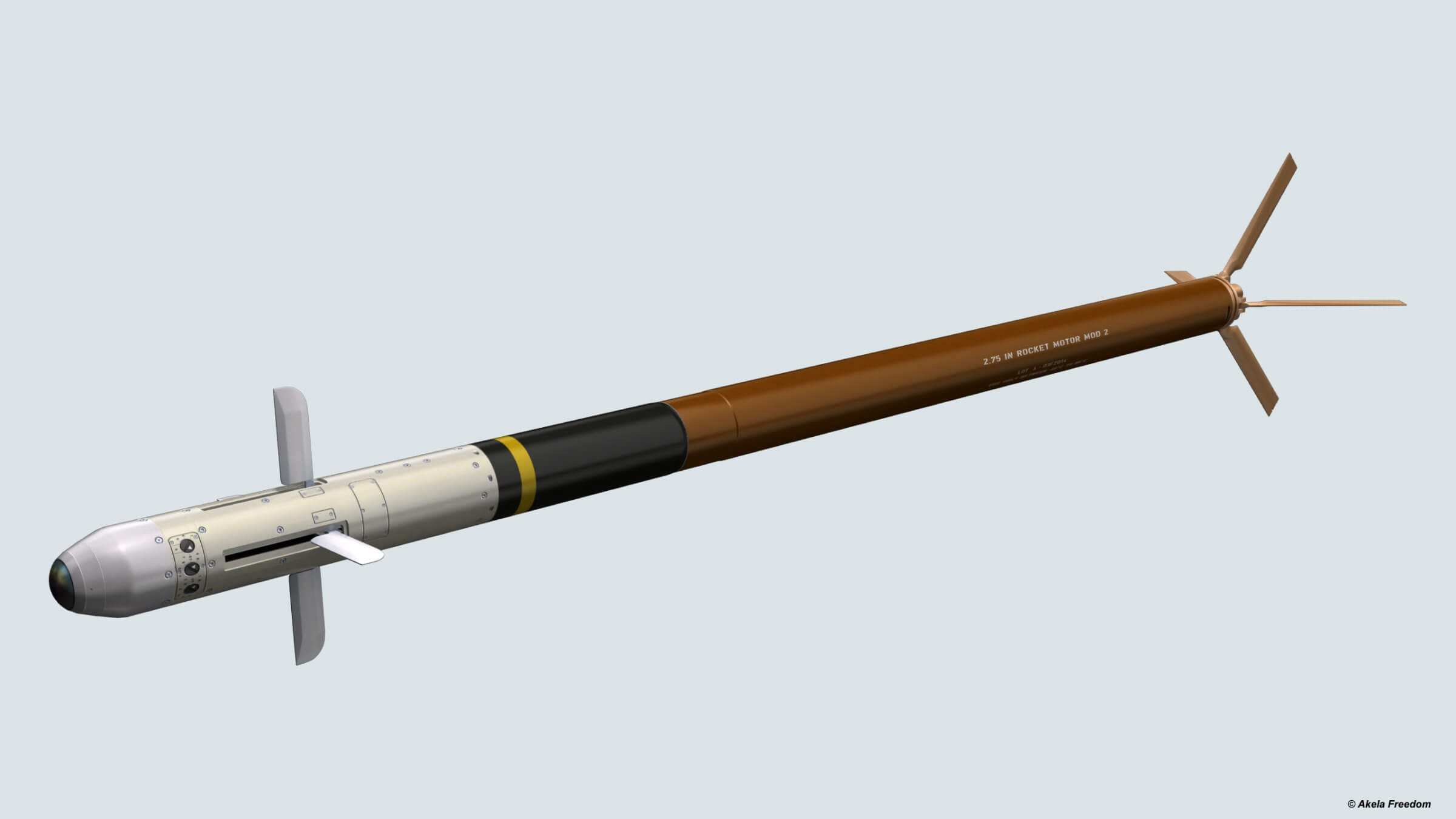 FZ275 LGR Laser Guided Rocket - 3D Model by Akela Freedom