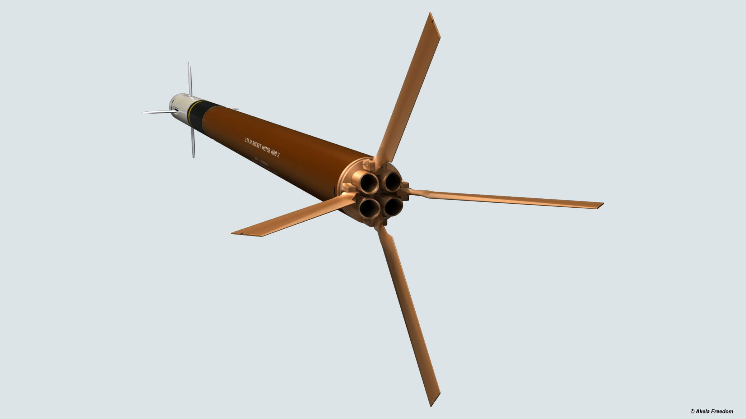 FZ275 LGR Laser Guided Rocket - 3D Model by Akela Freedom