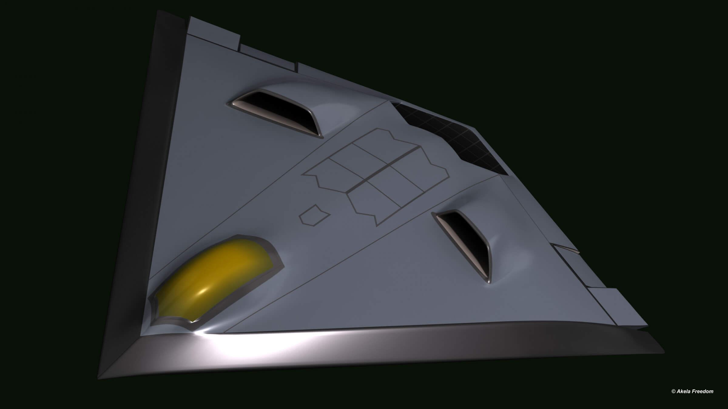 Low Observable UAV Testbed 3D Render | RenderHub Gallery