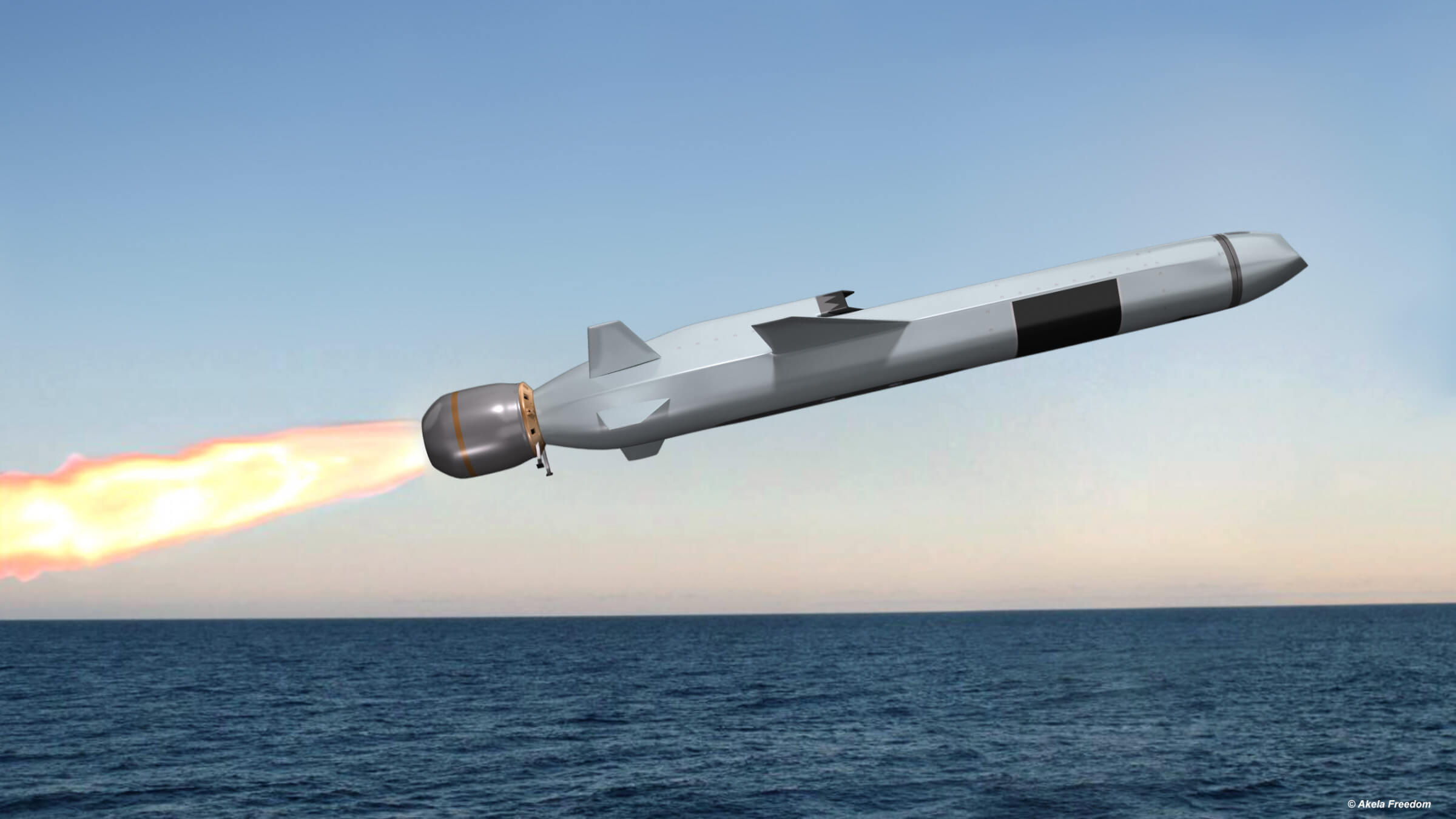 Naval Strike Missile 3D Render, Digital Art by Akela Freedom