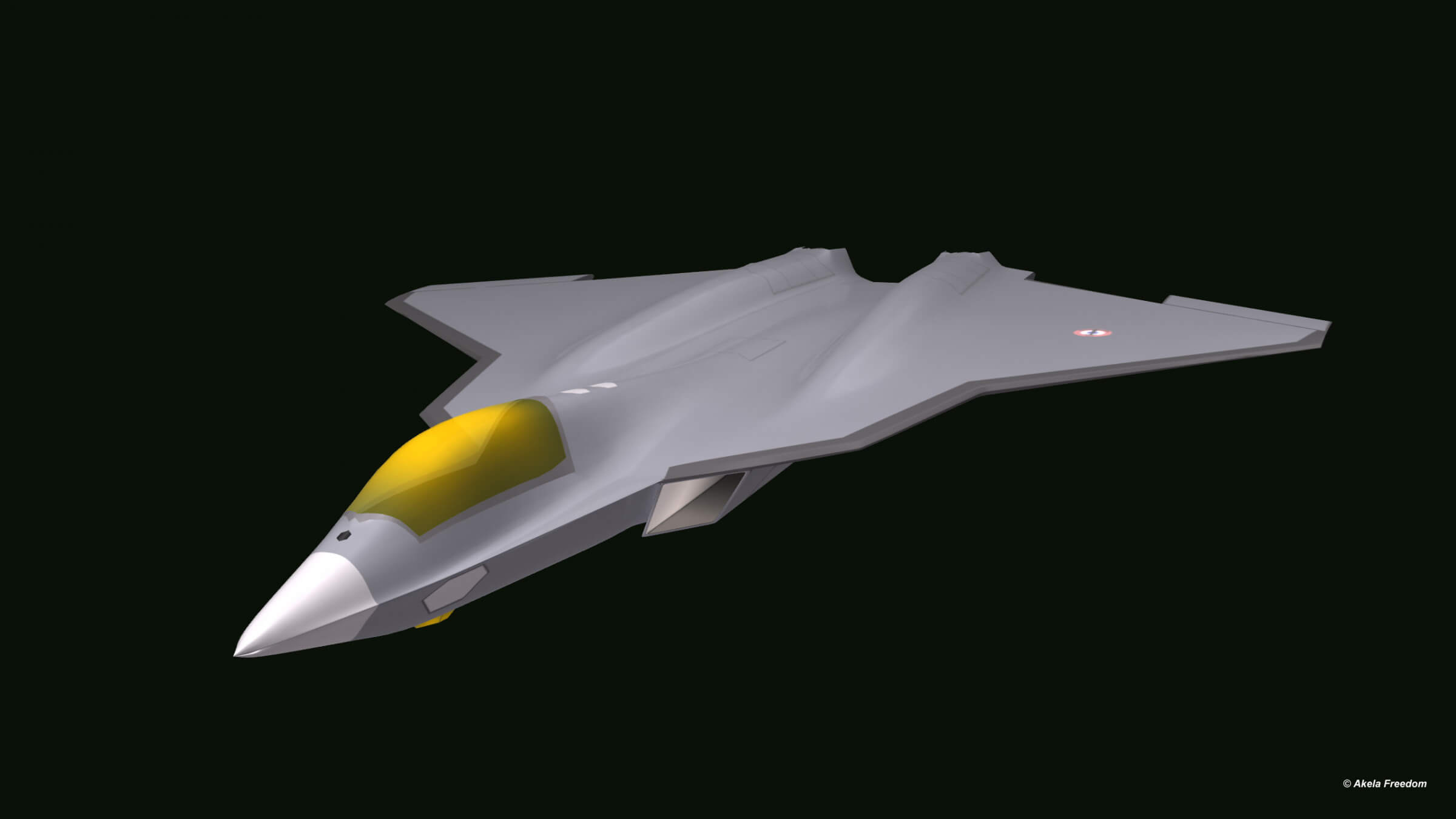 Next Generation Fighter 3D Render, Digital Art by Akela Freedom