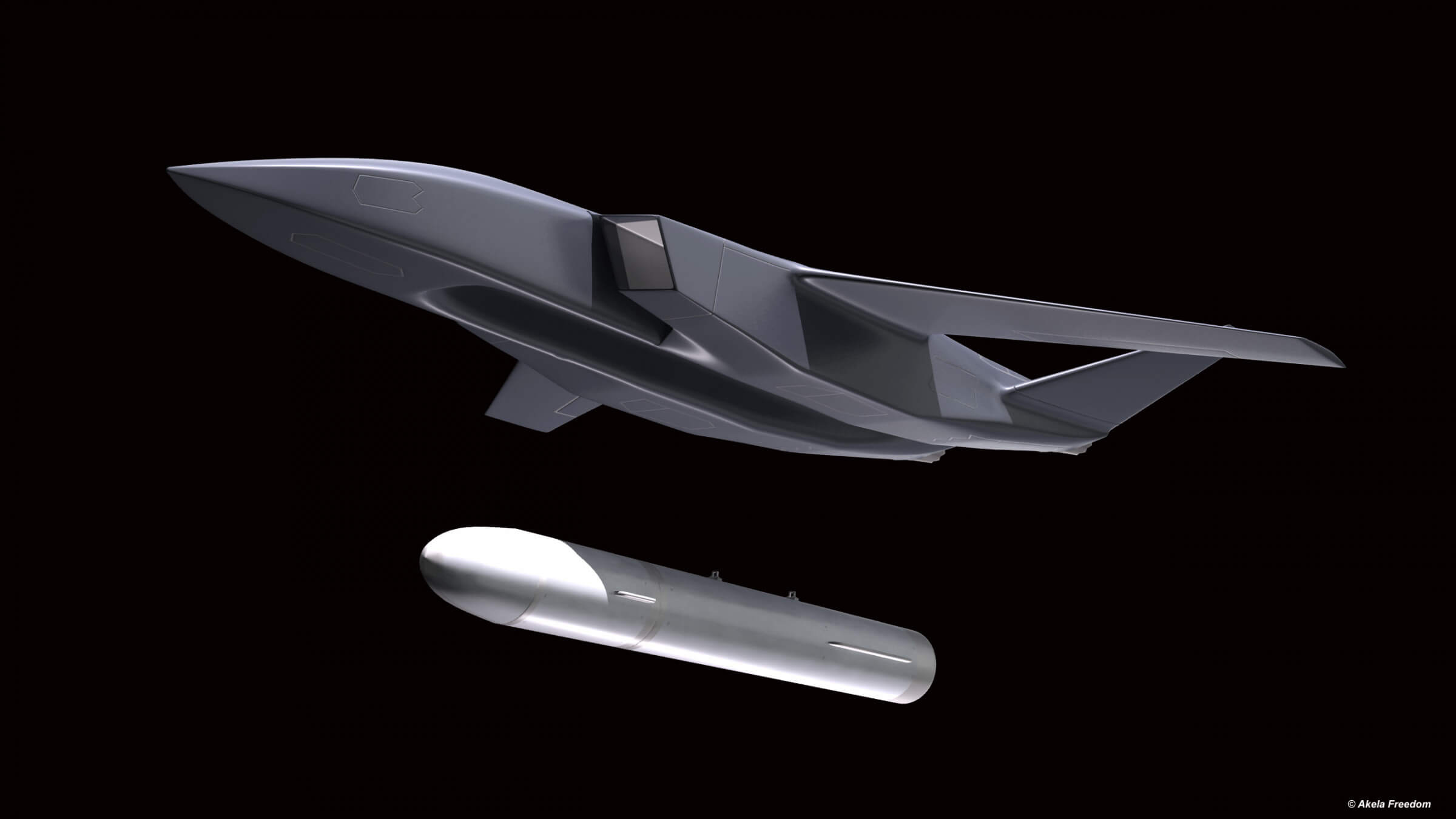 Ravn X 3D Render, Digital Art by Akela Freedom