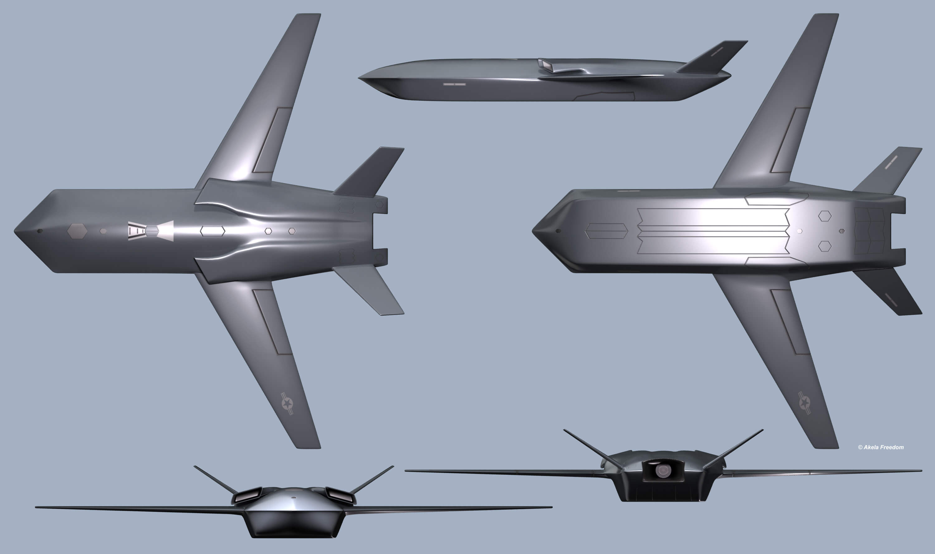Gambit 2 UCAV - 3D Model by Akela Freedom
