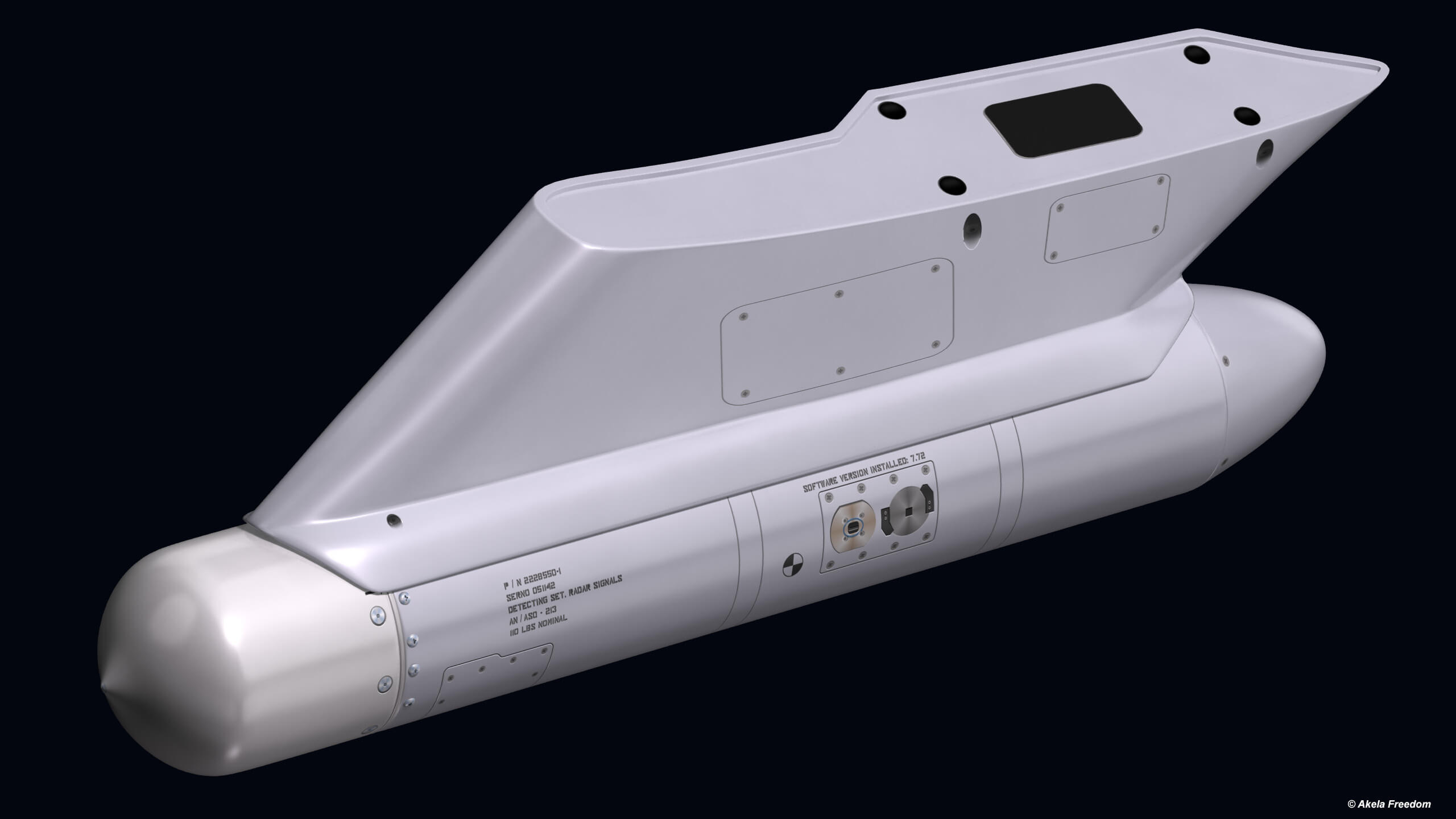 HARM Targeting System Asq-213A 3D Model by Akela Freedom