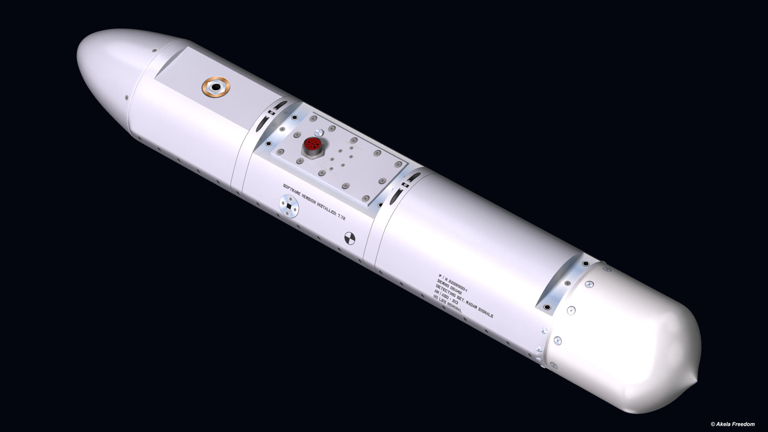 HARM Targeting System Asq-213A 3D Model by Akela Freedom