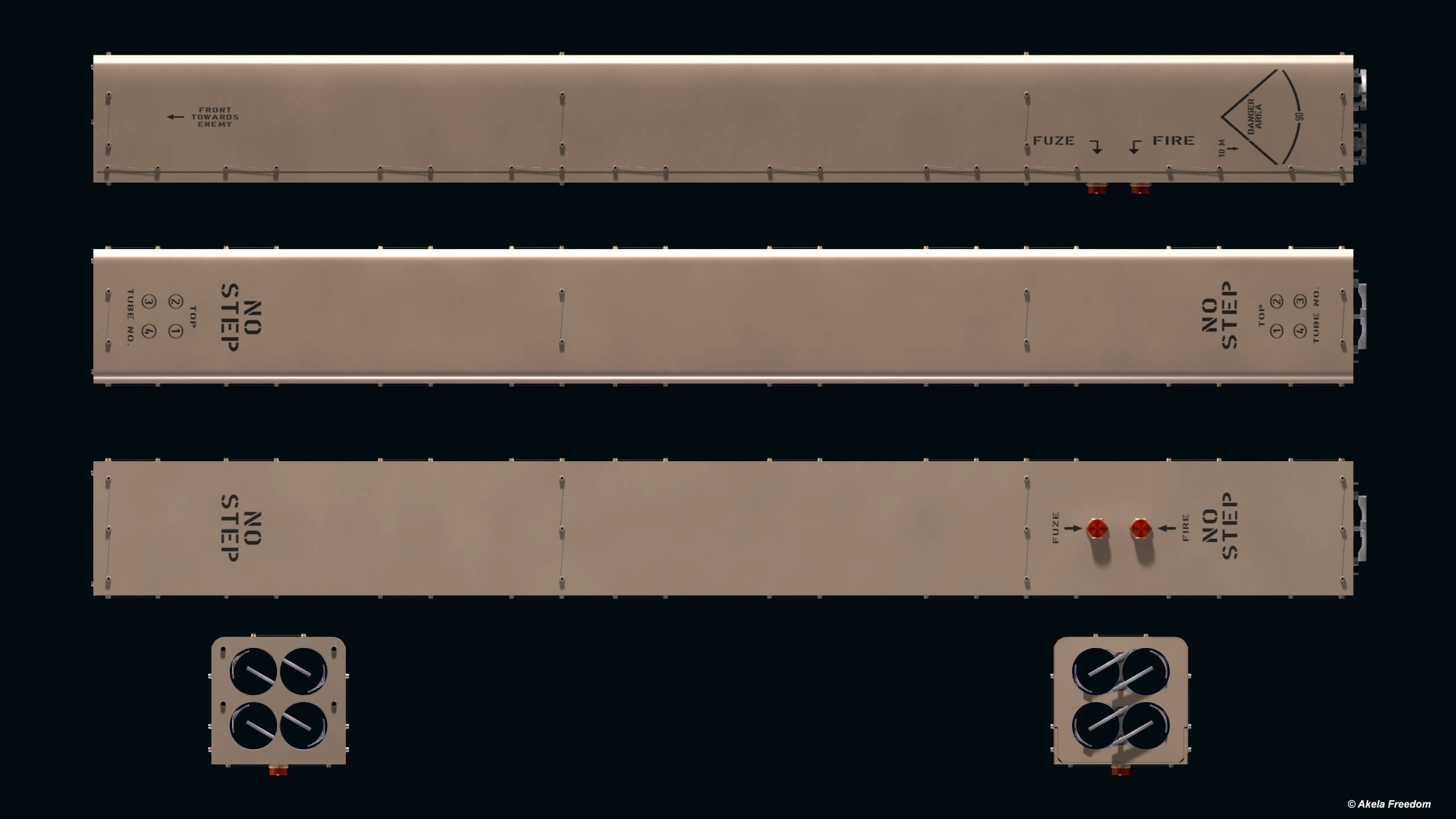 LAND-LGR4 Launcher 3D Model by Akela Freedom