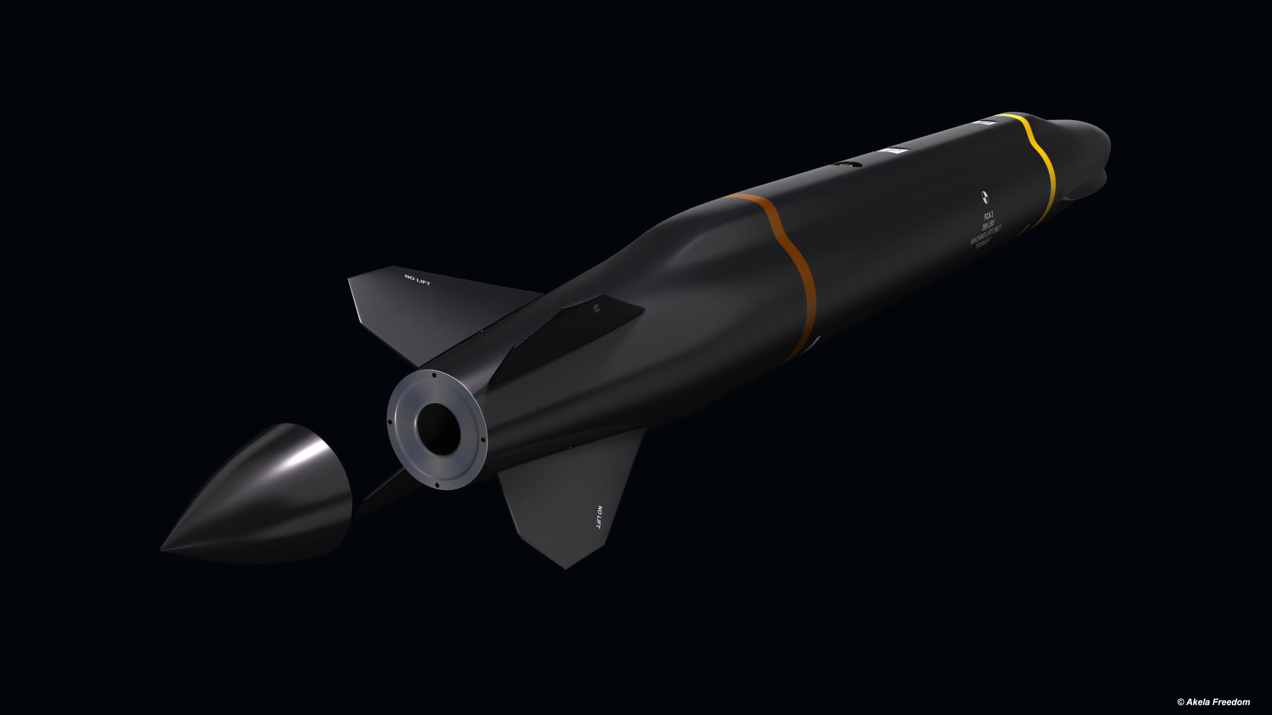 Lockheed Martin Mako Missile - 3D Model by Akela Freedom