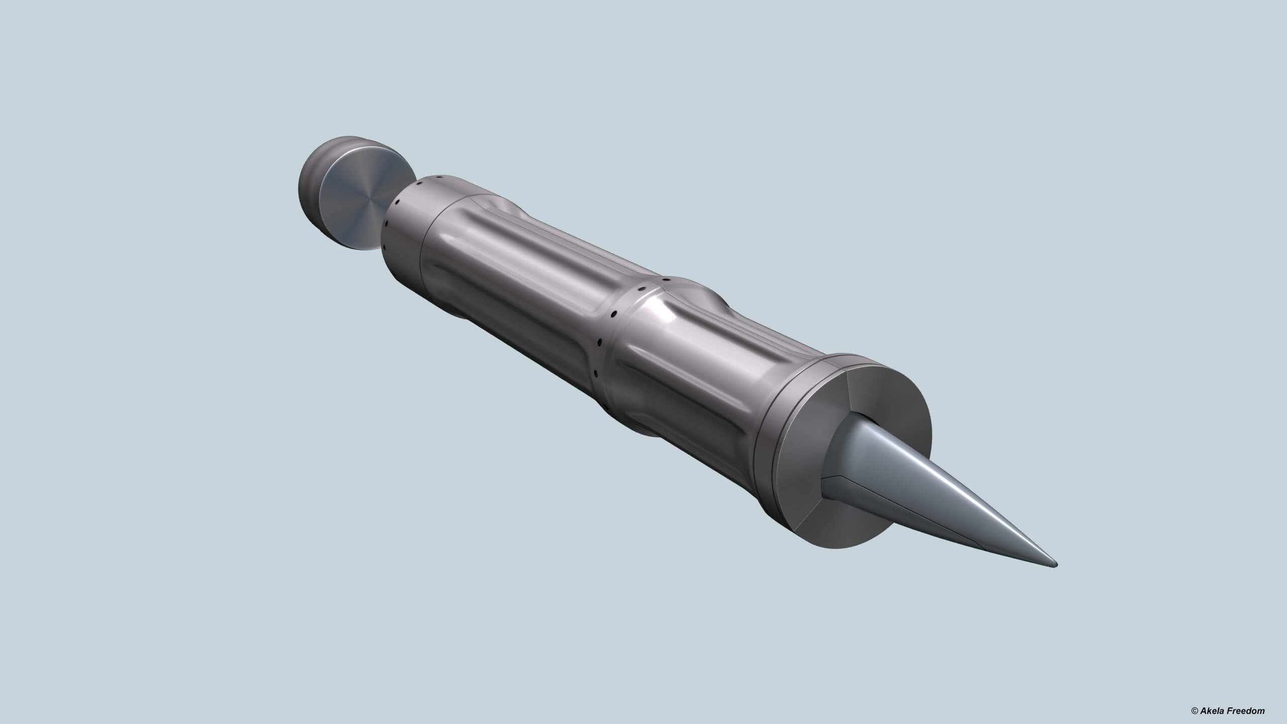 Long Range Maneuvering Projectile - 3D Model by Akela Freedom