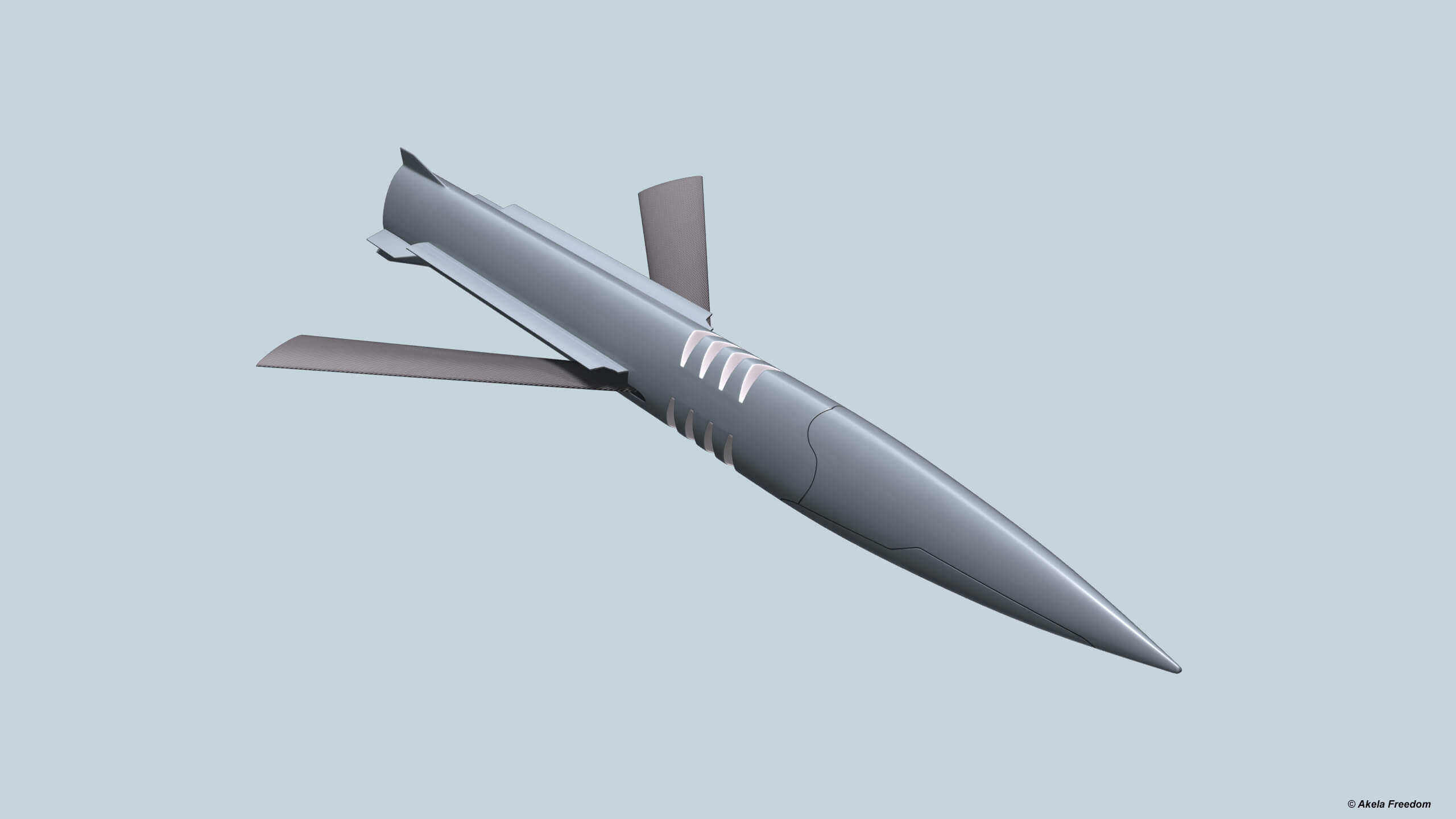 Long Range Maneuvering Projectile - 3D Model by Akela Freedom