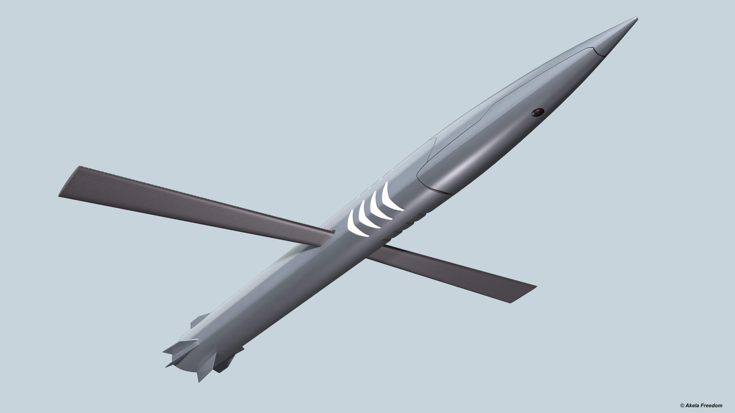 Long Range Maneuvering Projectile - 3D Model by Akela Freedom