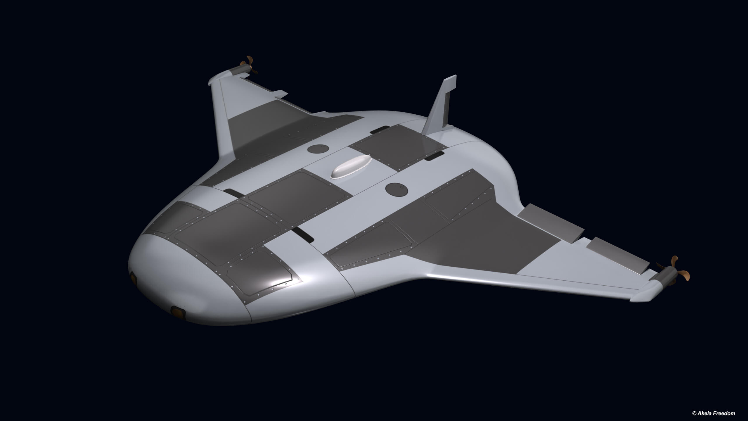 Manta Ray UUV - 3D Model by Akela Freedom