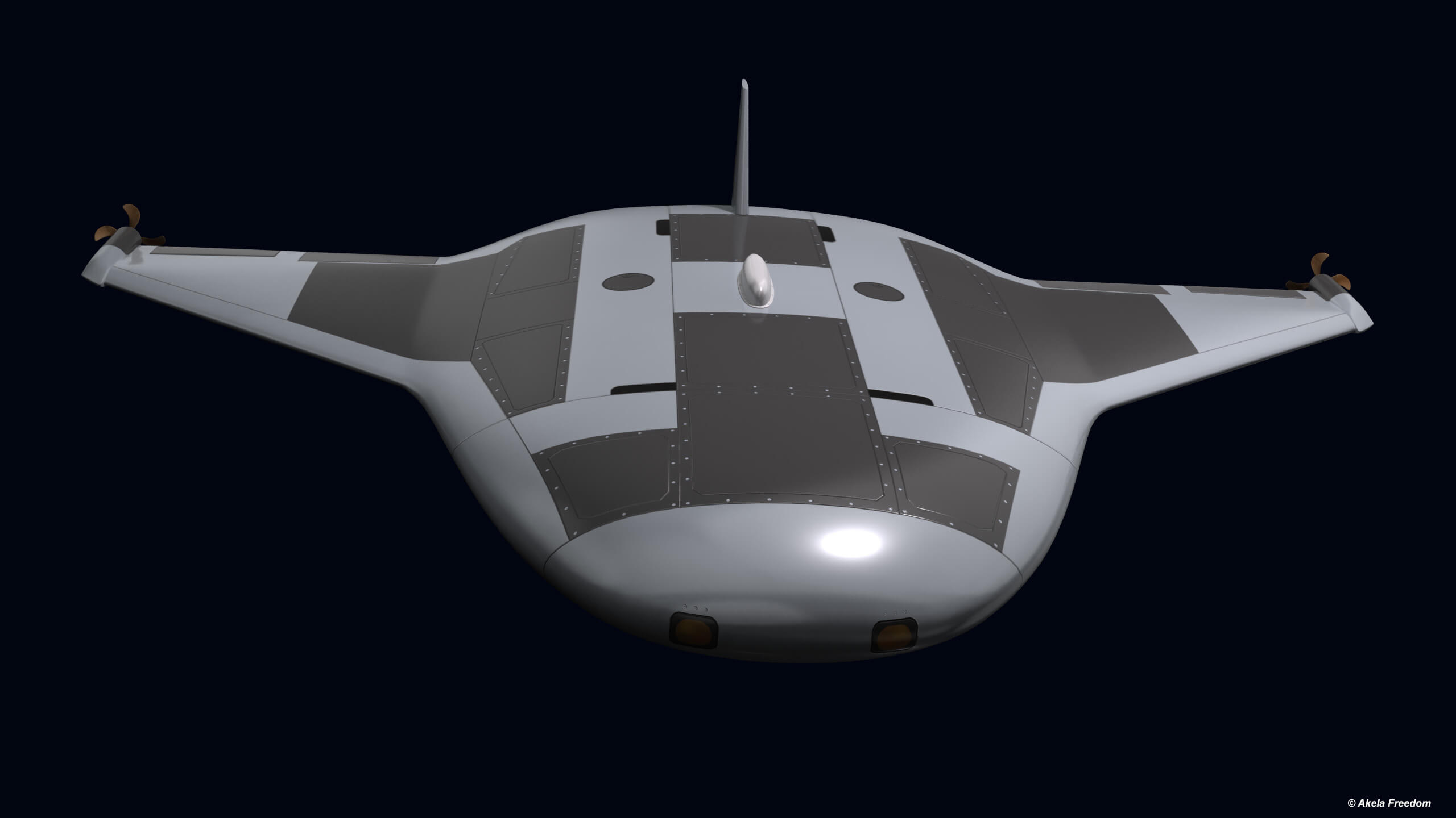 Manta Ray UUV - 3D Model by Akela Freedom