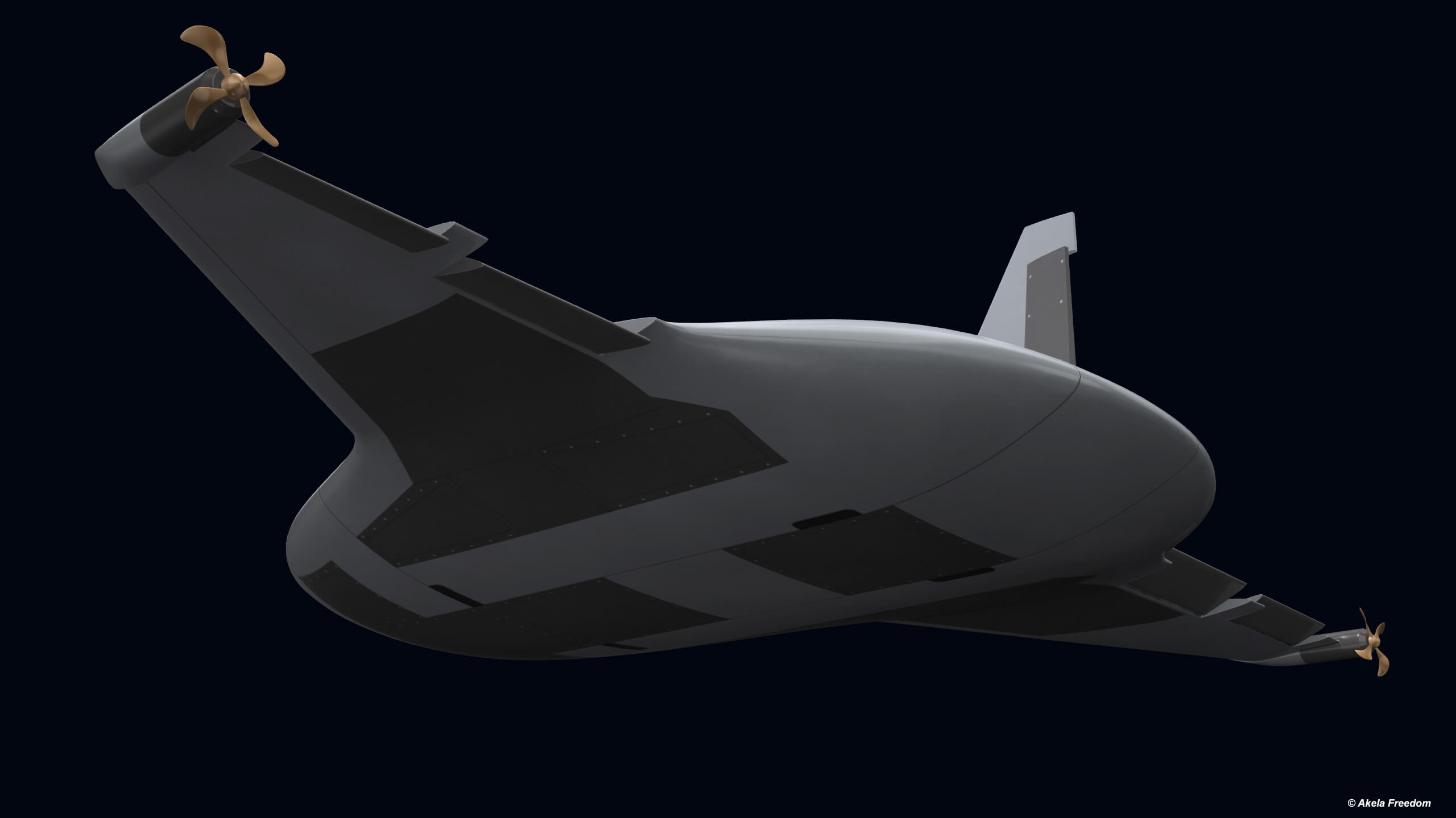 Manta Ray UUV - 3D Model by Akela Freedom