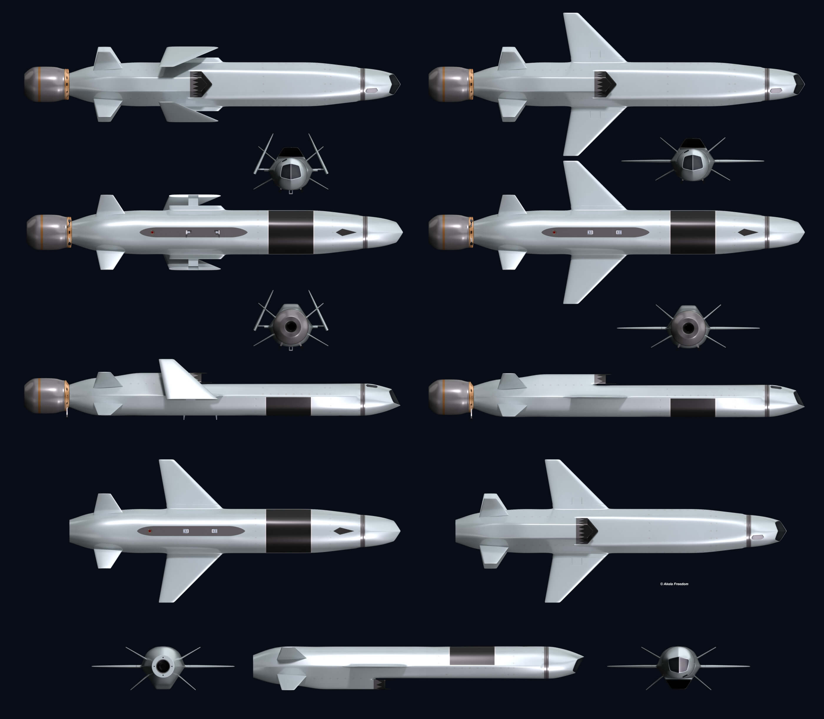 Naval Strike Missile - 3D Model by Akela Freedom