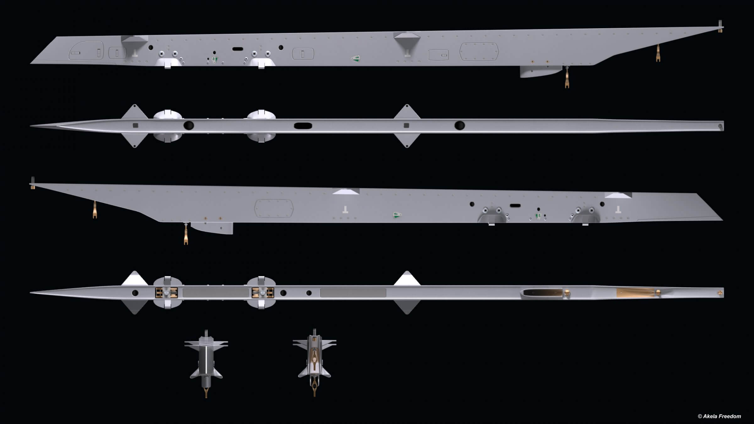 Pylones For Fuel Tanks - 3D Model by Akela Freedom