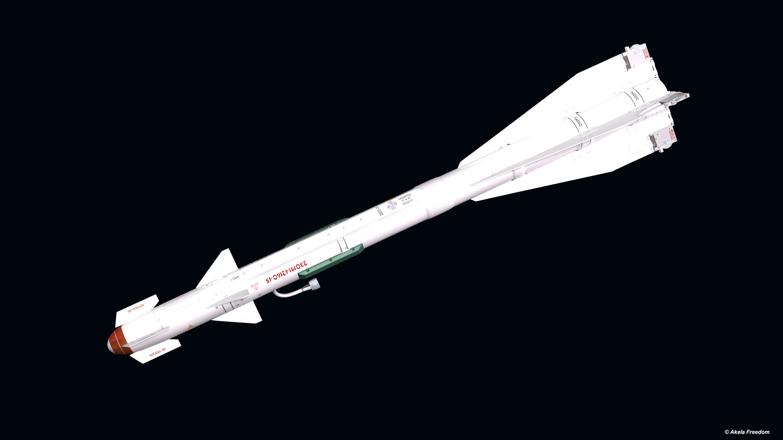 R-60M Missile 3D Model by Akela Freedom