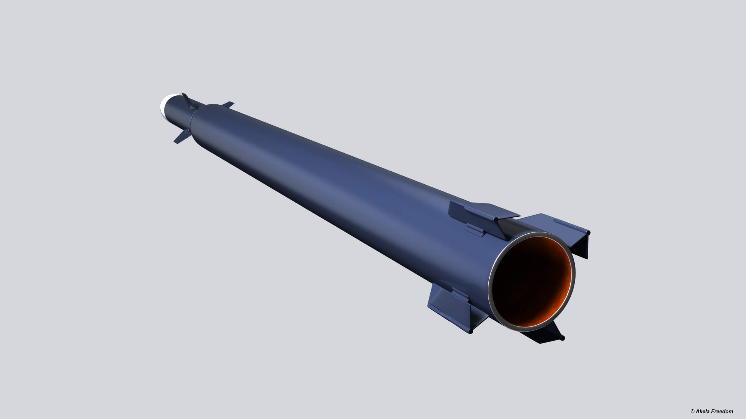 Skysonic Missile - 3D Model by Akela Freedom