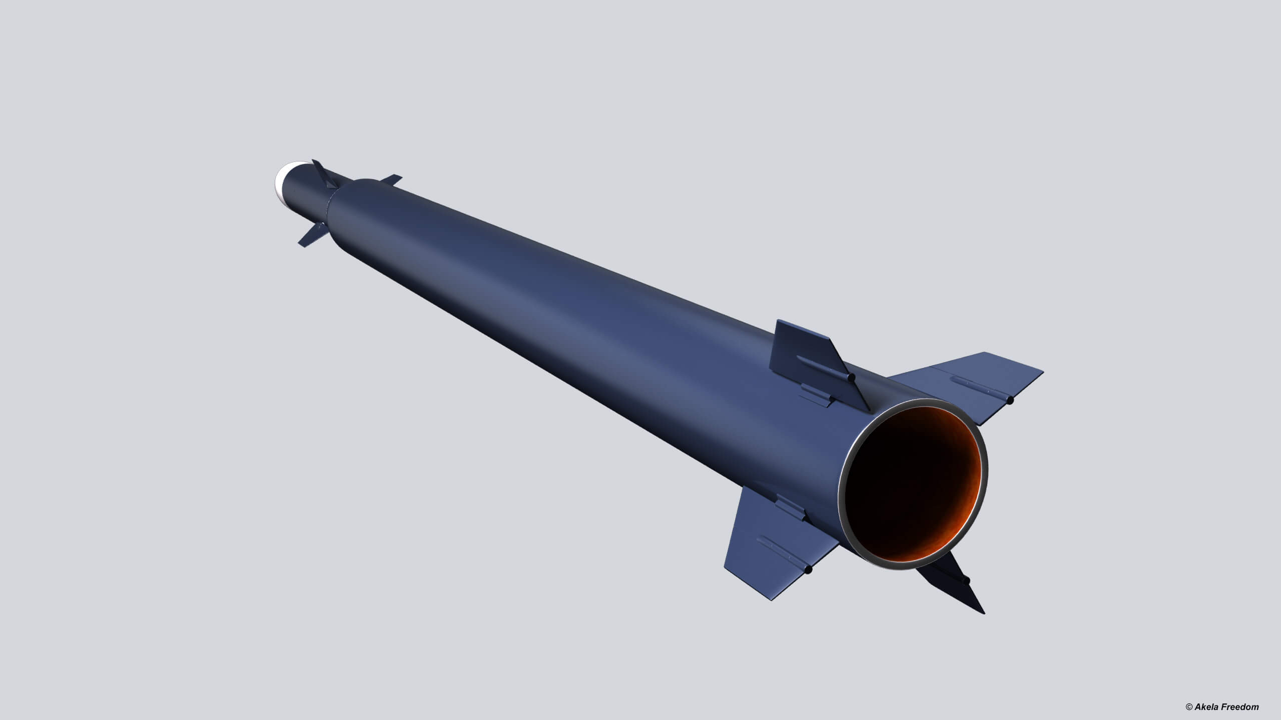 Skysonic Missile - 3D Model by Akela Freedom