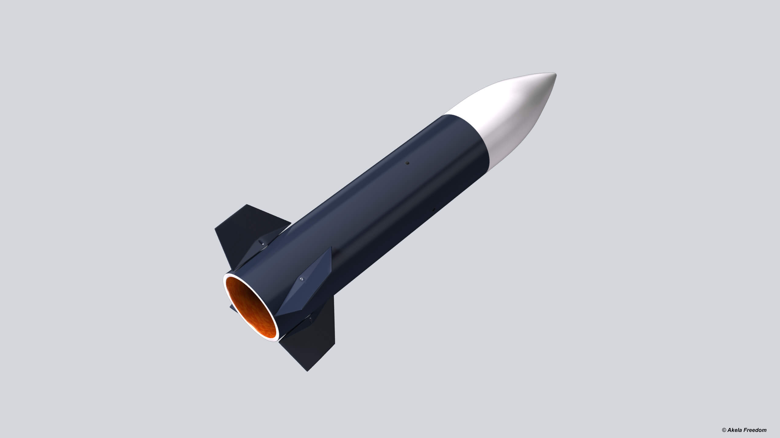 Skysonic Missile - 3D Model by Akela Freedom