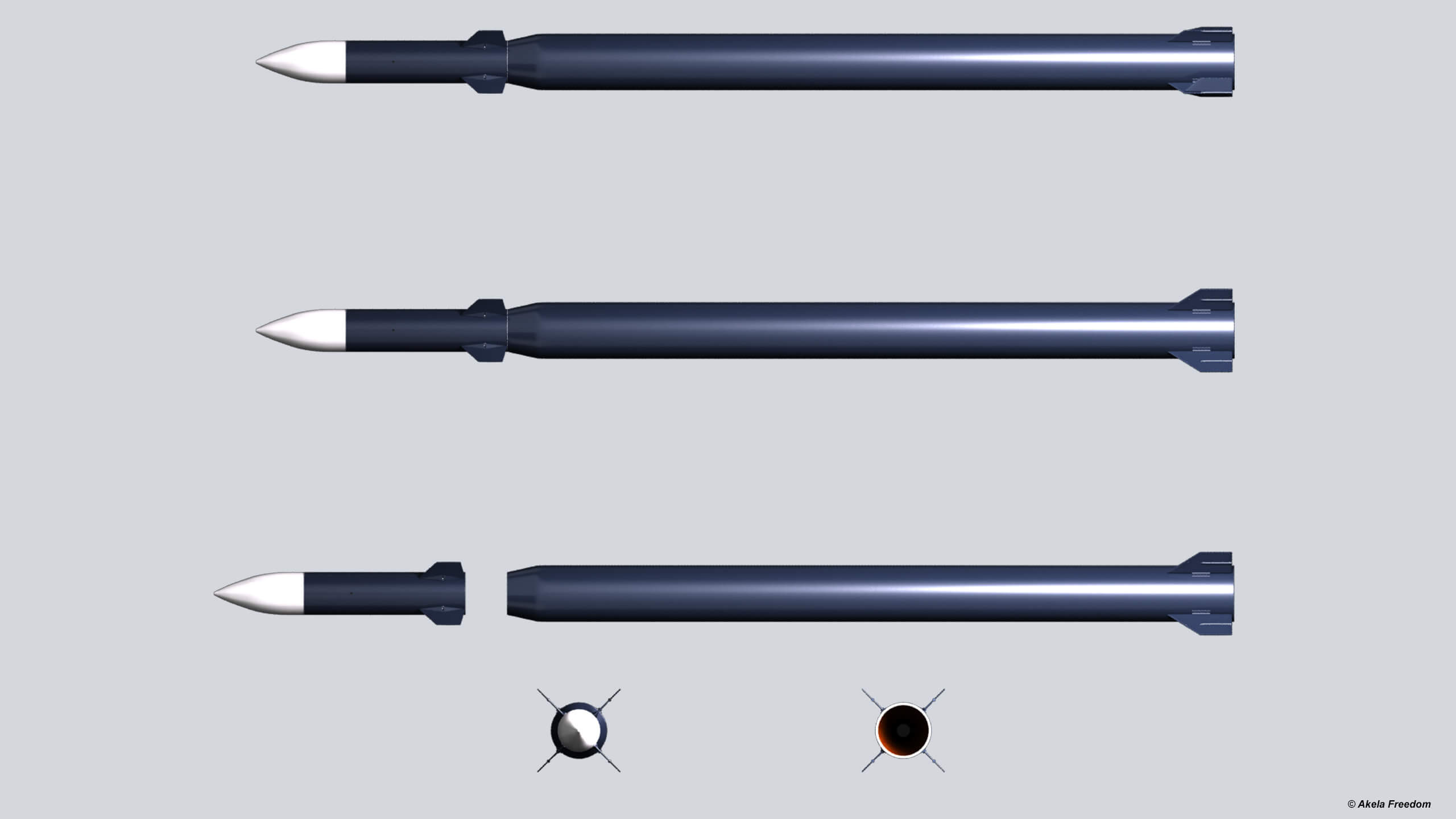 Skysonic Missile - 3D Model by Akela Freedom