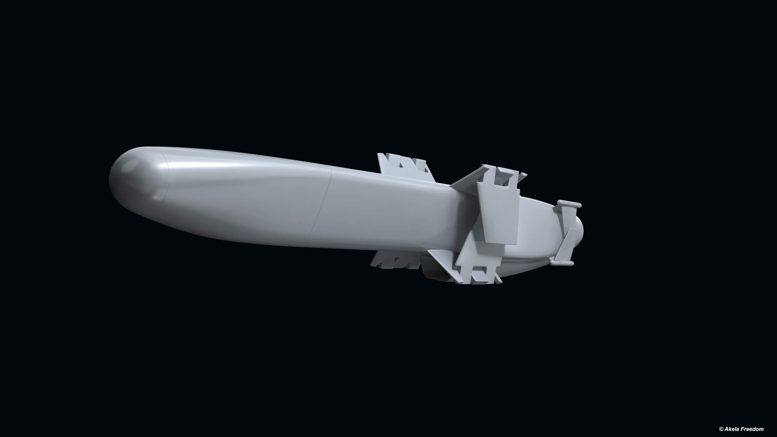 Teseo MK2 Missile - 3D Model by Akela Freedom