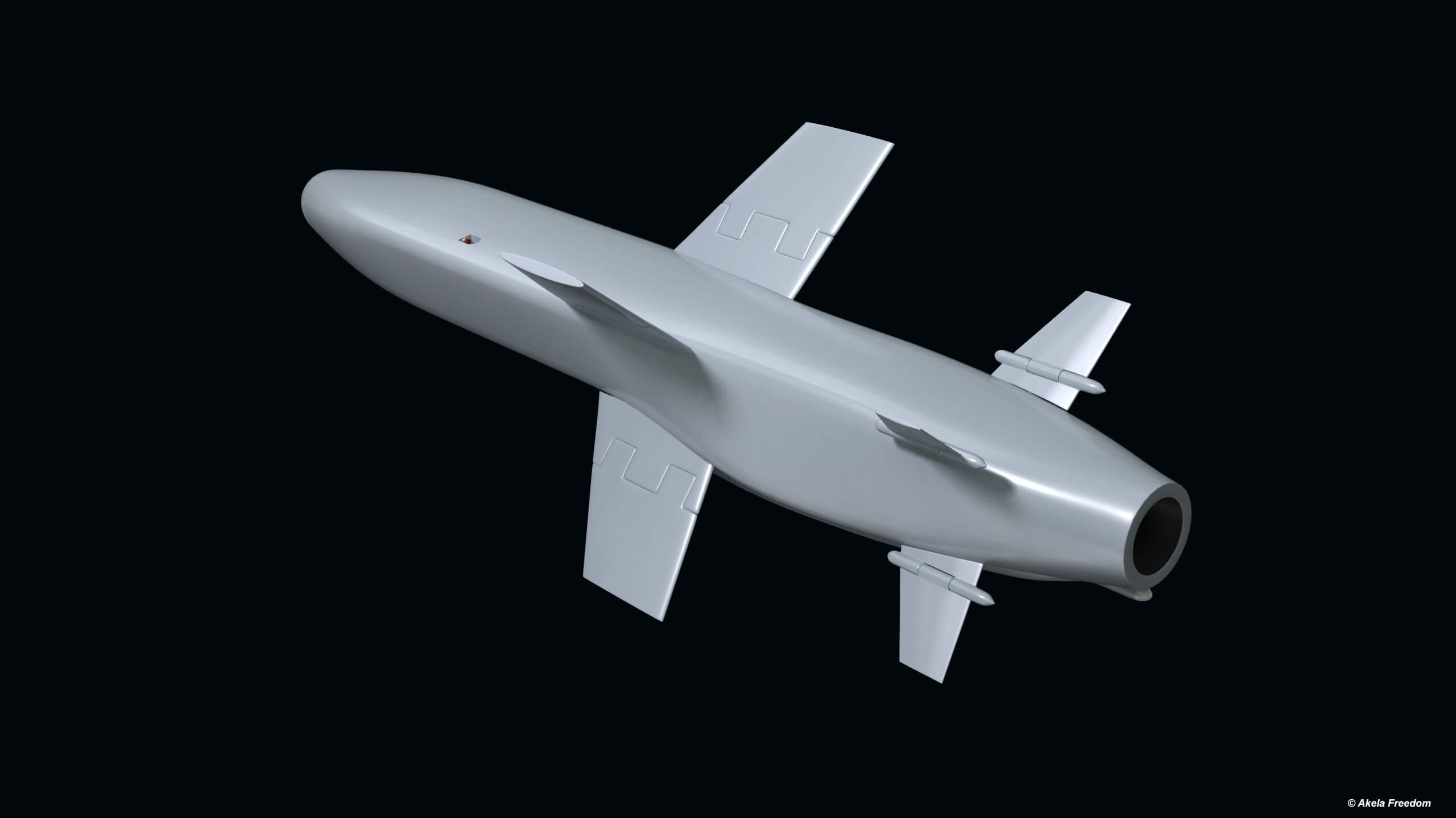 Teseo MK2 Missile - 3D Model by Akela Freedom