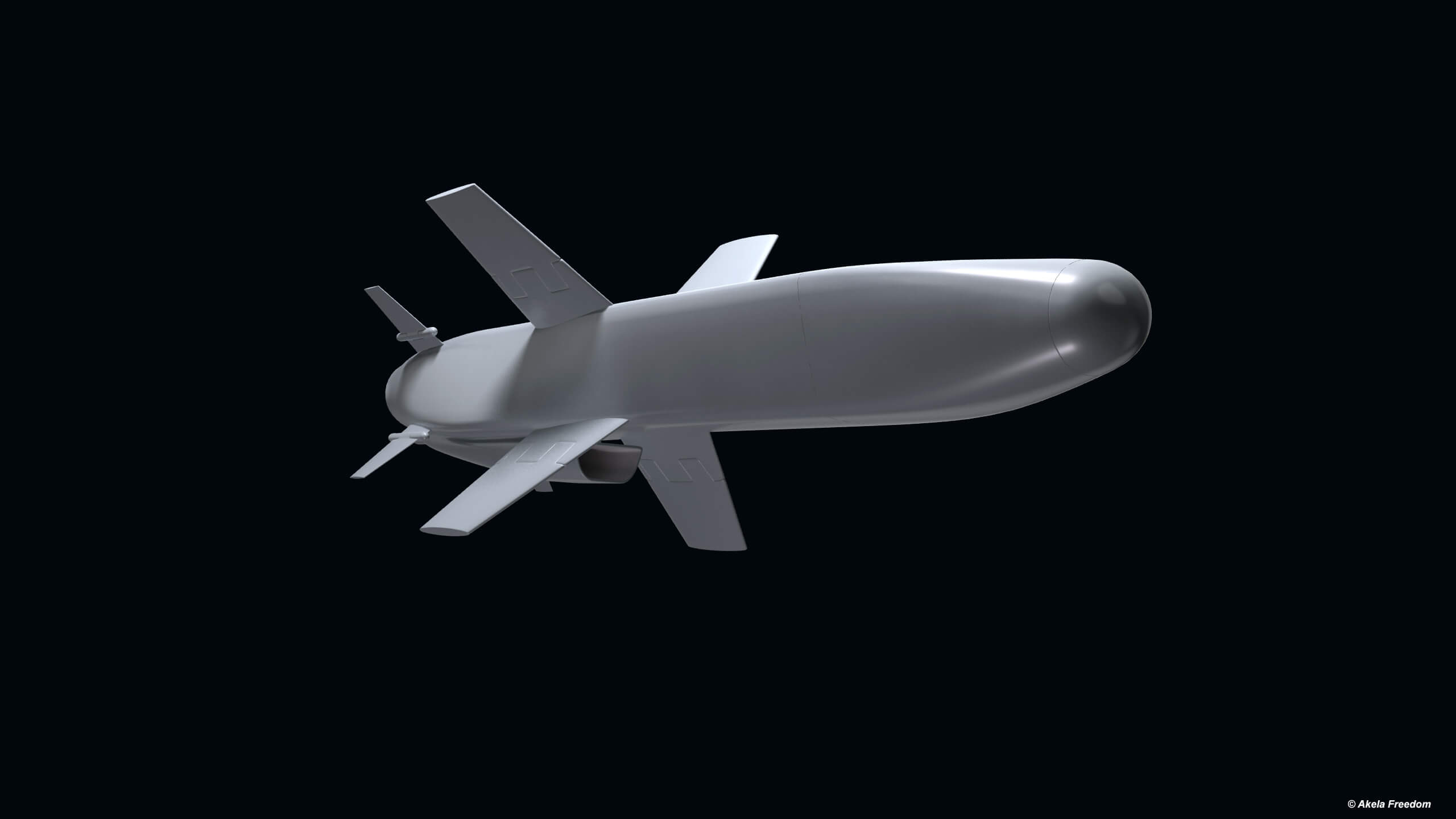Teseo MK2 Missile - 3D Model by Akela Freedom