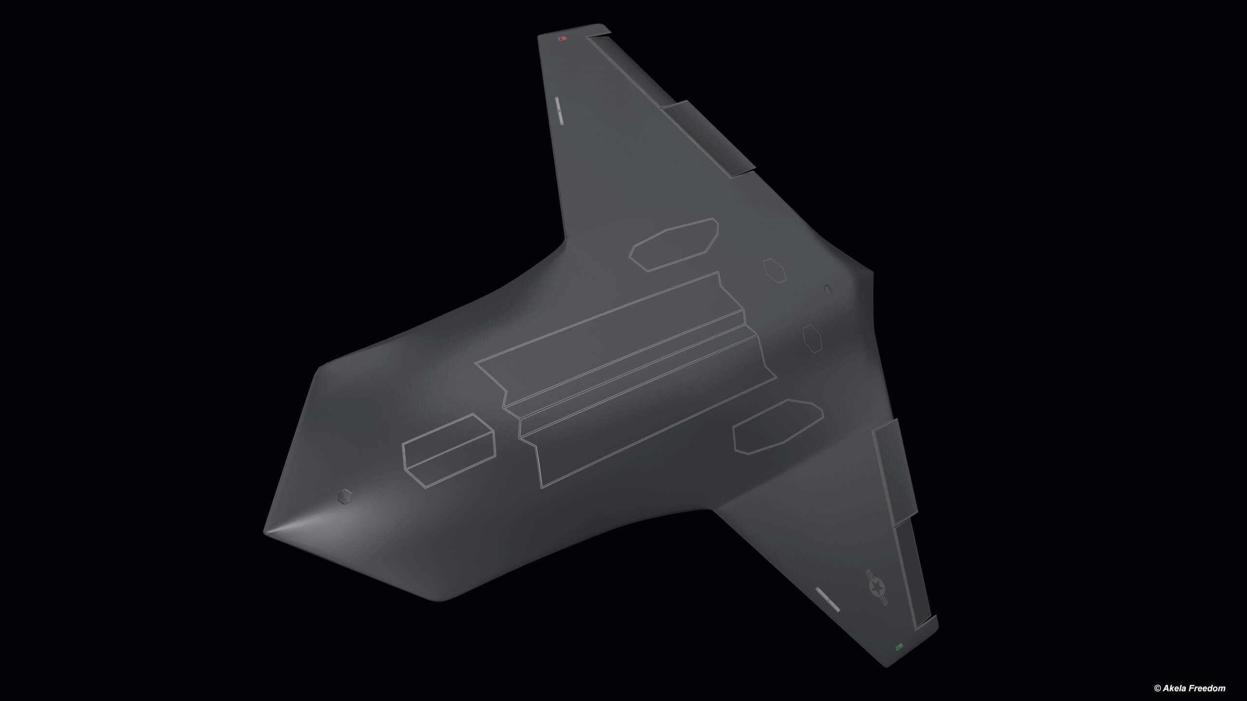 Thanatos UCAV - 3D Model by Akela Freedom